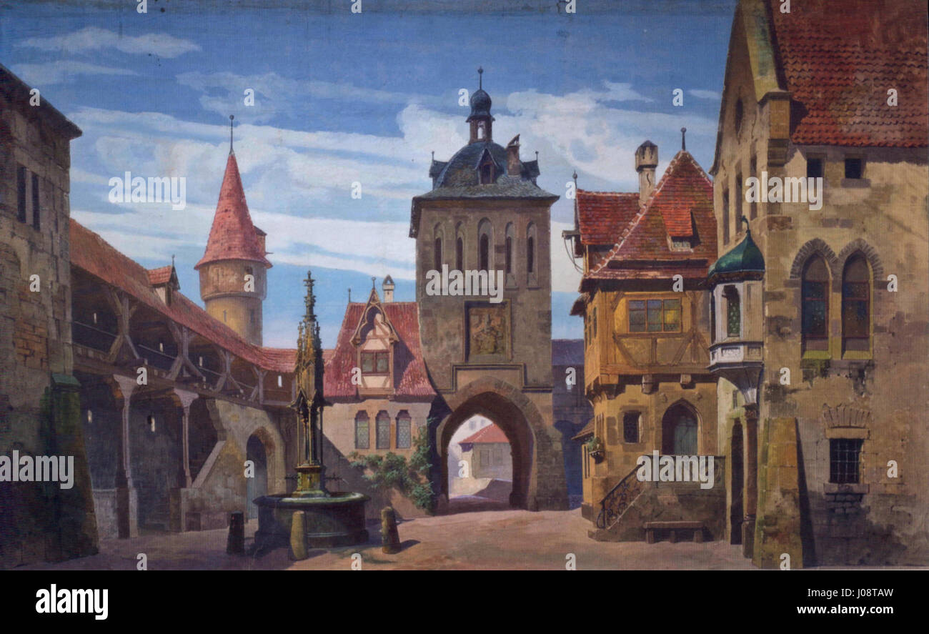 Plappert’s 'Bühnenbild Ravensburg 01 Stadt' is a stage design or set ...
