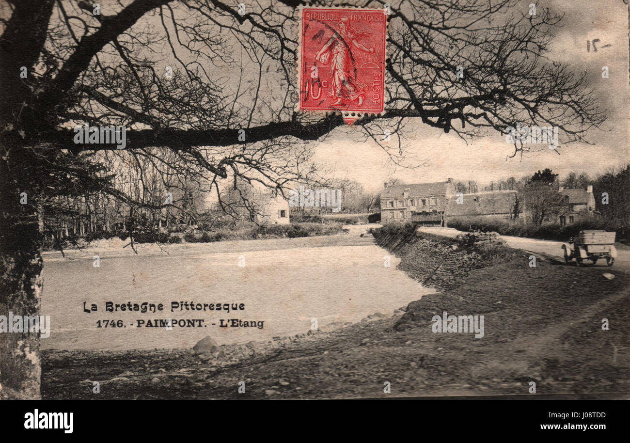 'Paimpont – Étang' depicts the tranquil beauty of a French pond (étang ...