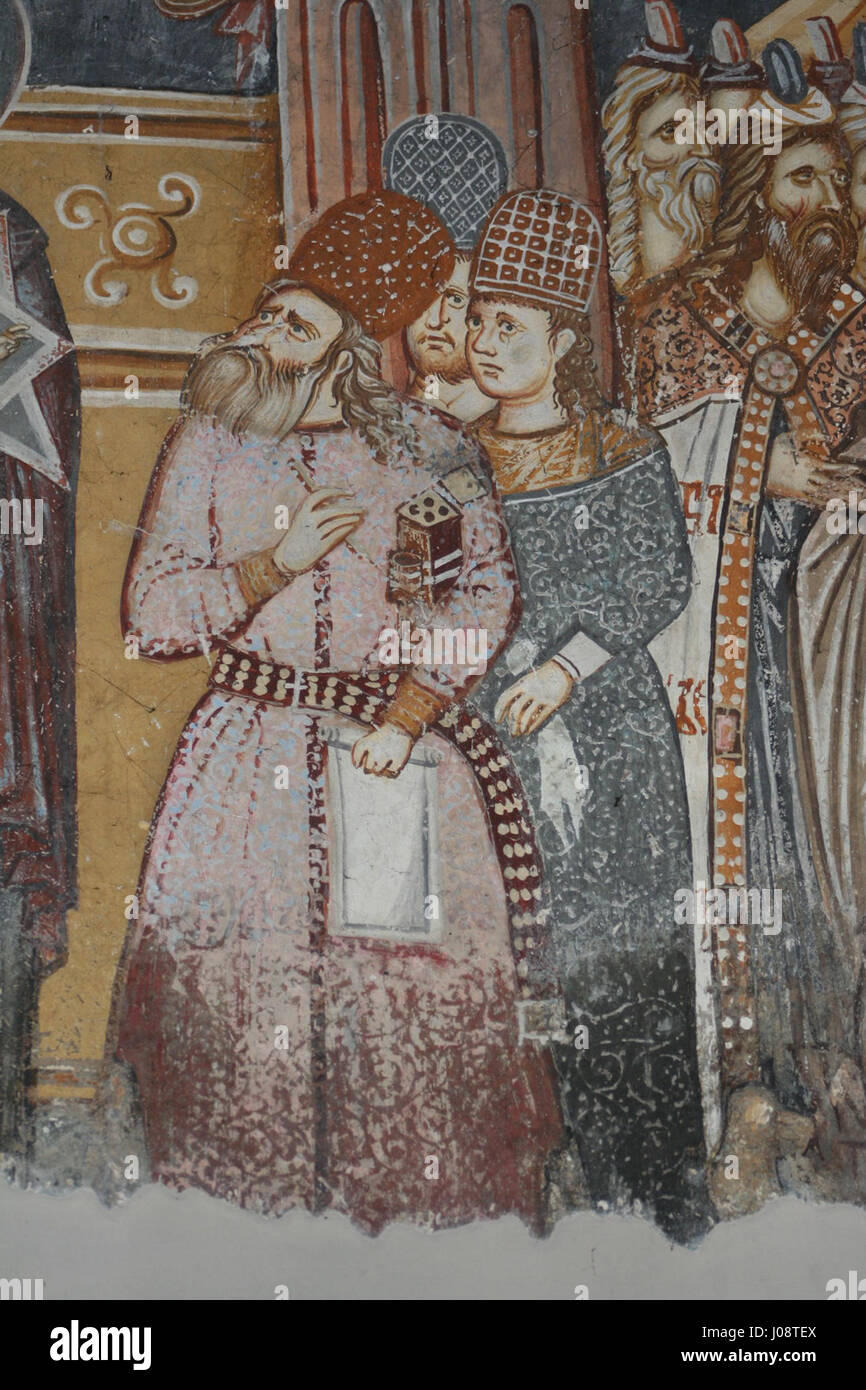 A series of paintings in St. Demetrius Church, located in Markova ...