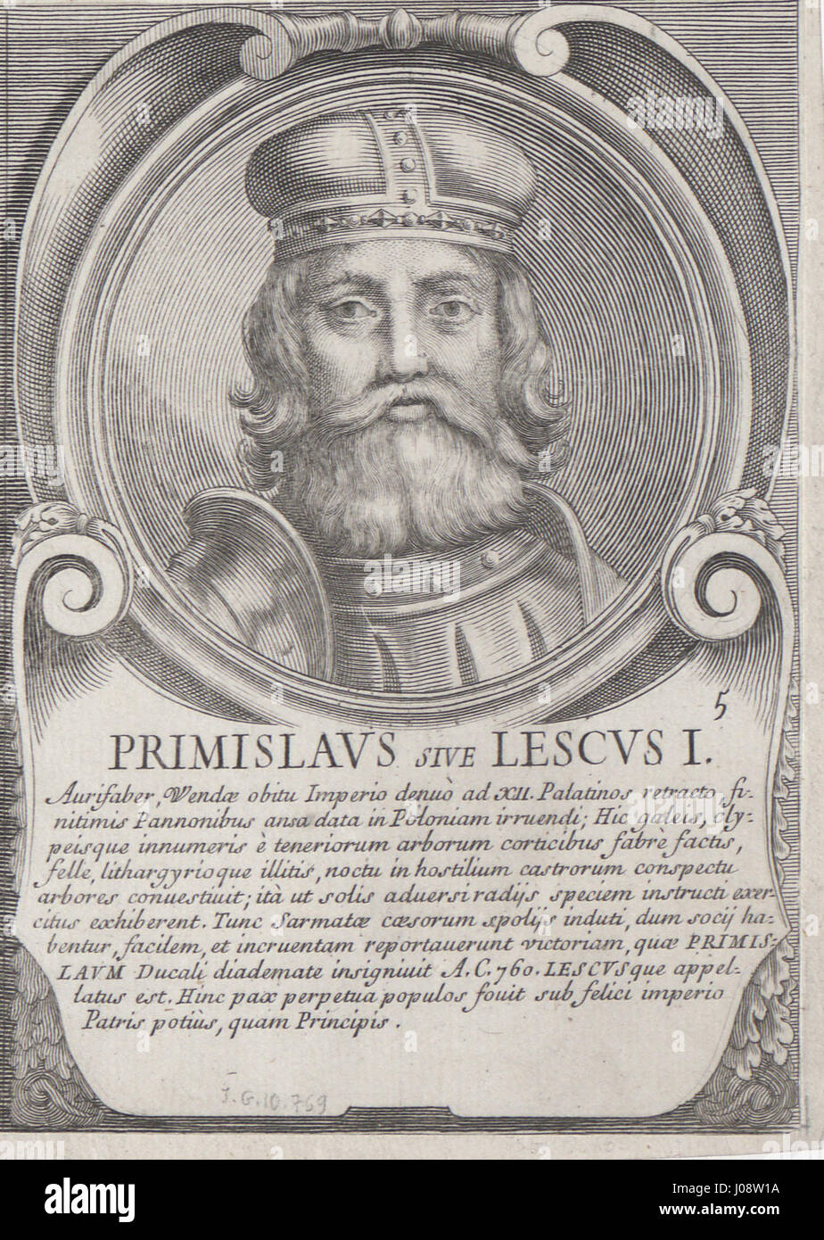 'Primislaus sive Lescus I,' by Benoît Farjat, portrays a historical ...