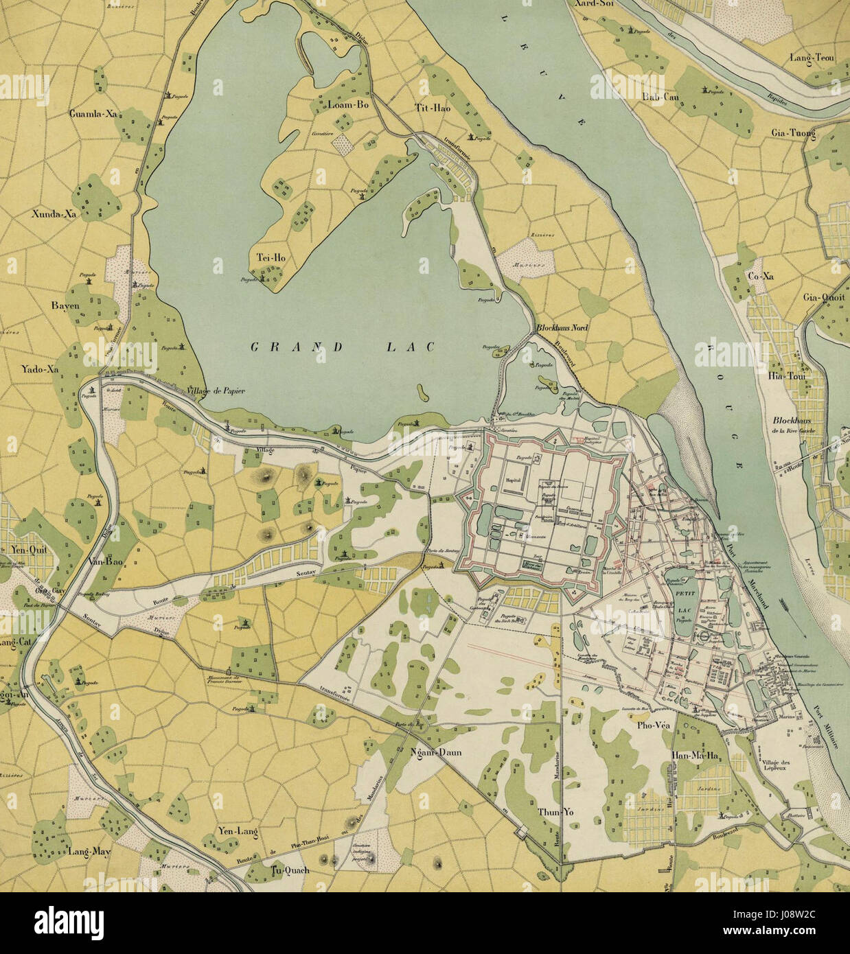 'Plan de Hano‹ et de ses environs' is a detailed map of the city of ...