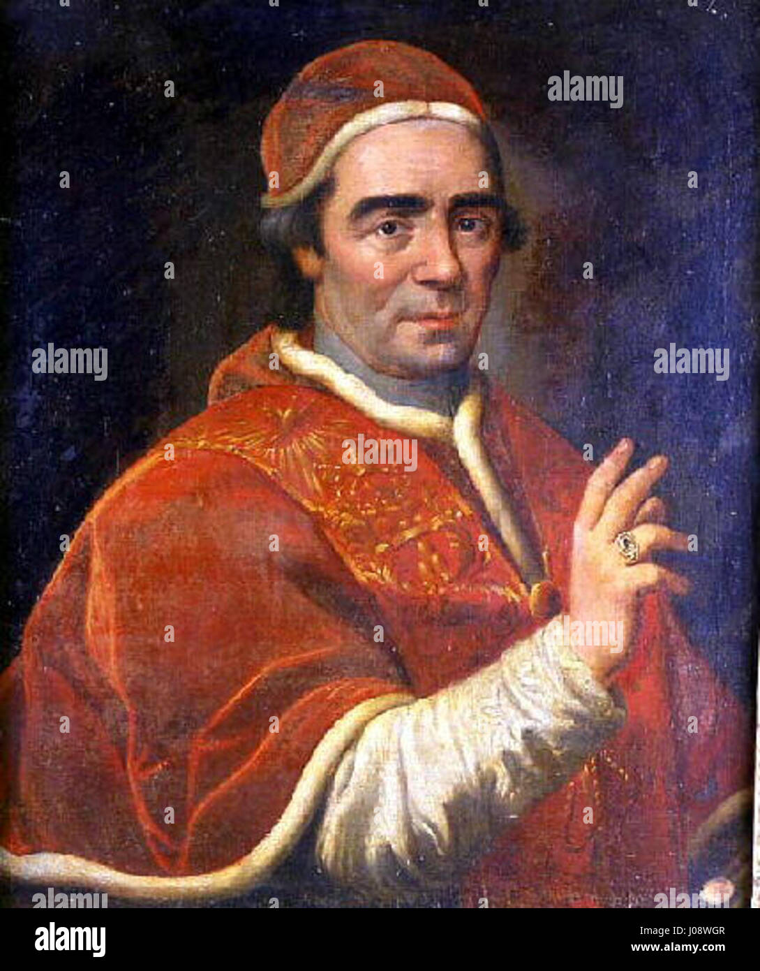 The portrait of Pope Clement XIV, also known as Ganganelli, was painted ...