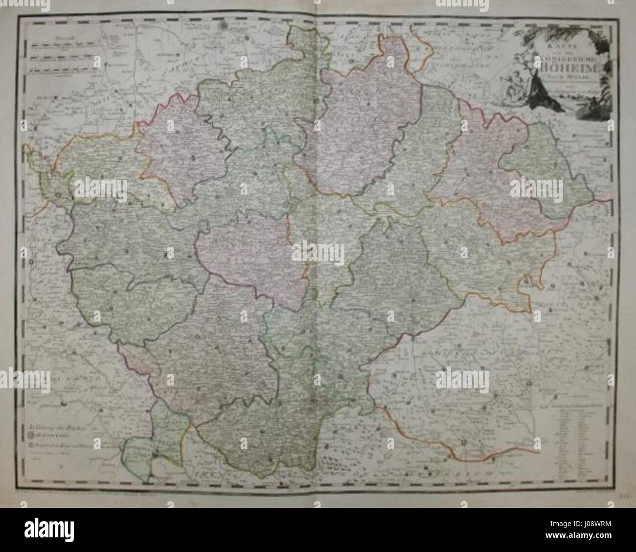 Map of the kingdom of bohemia hi-res stock photography and images - Alamy