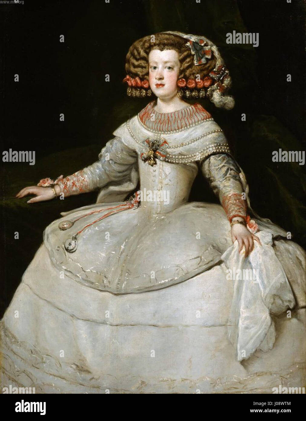 Retrato de la infanta María Teresa (4), by Diego Velázquez Stock Photo ...