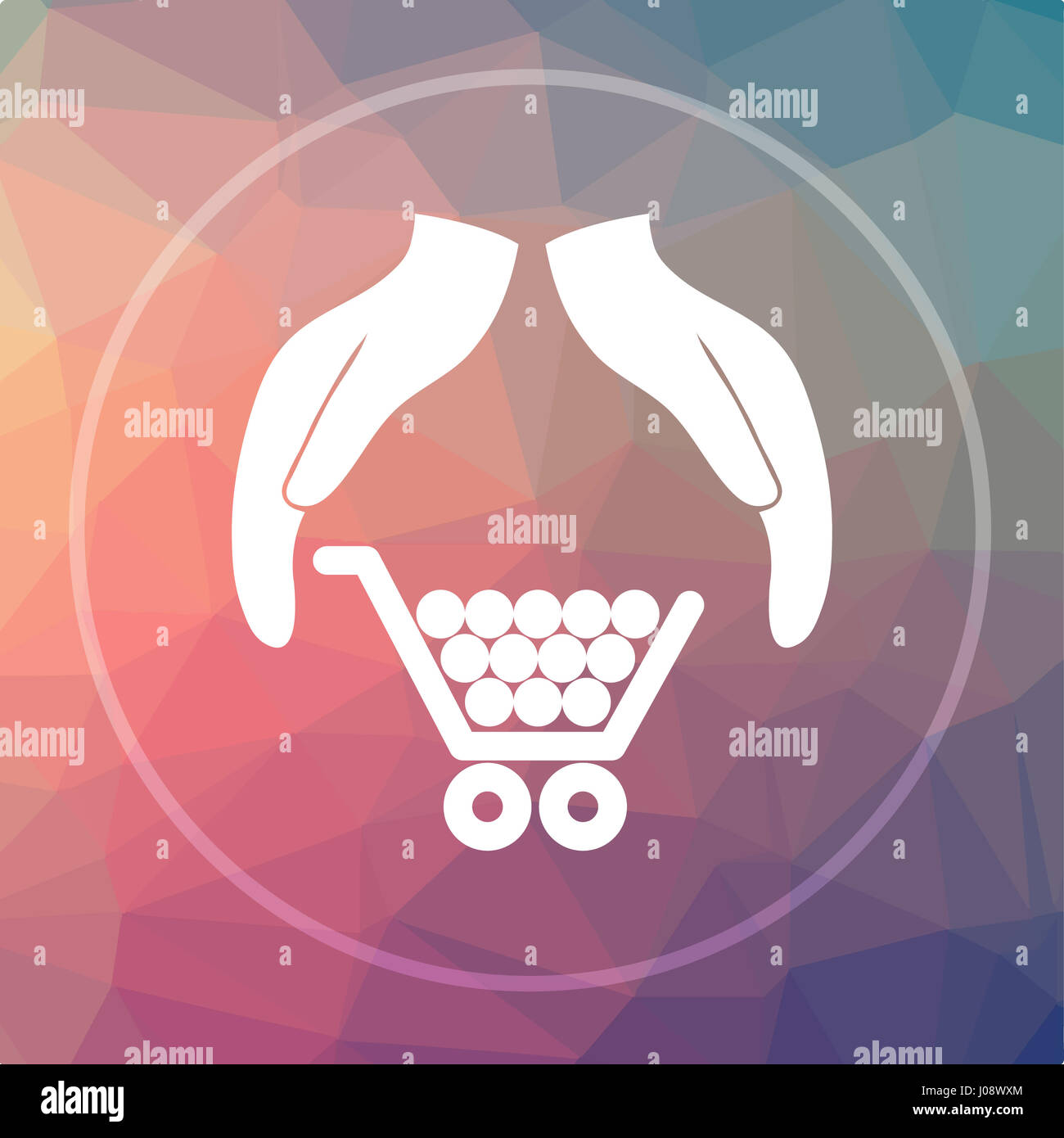 Consumer protection, protecting hands icon. Consumer protection ...