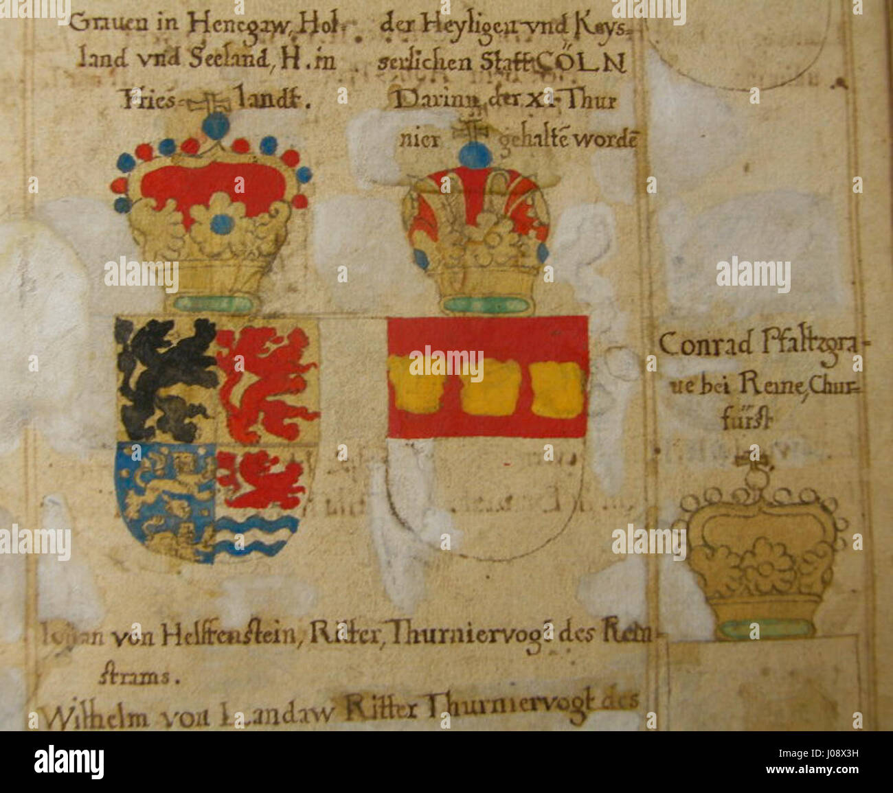 The 'Räxner Turnierbuch' is a 17th-century manuscript depicting ...