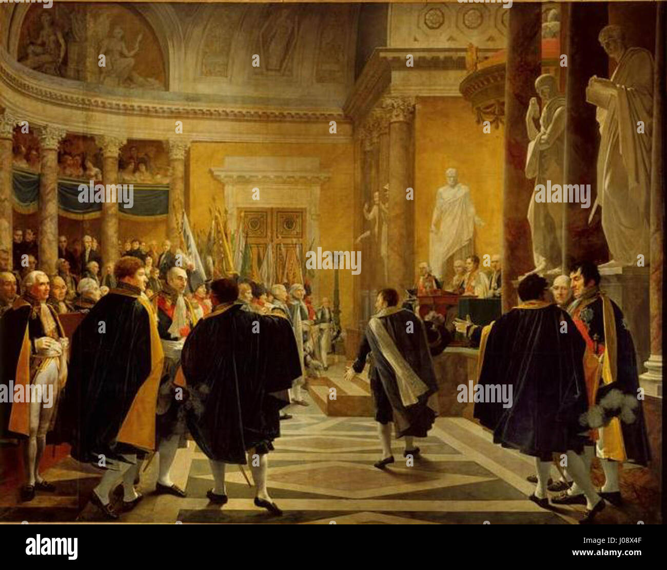 This 1806 painting by Régnauld portrays the French Senate receiving the ...