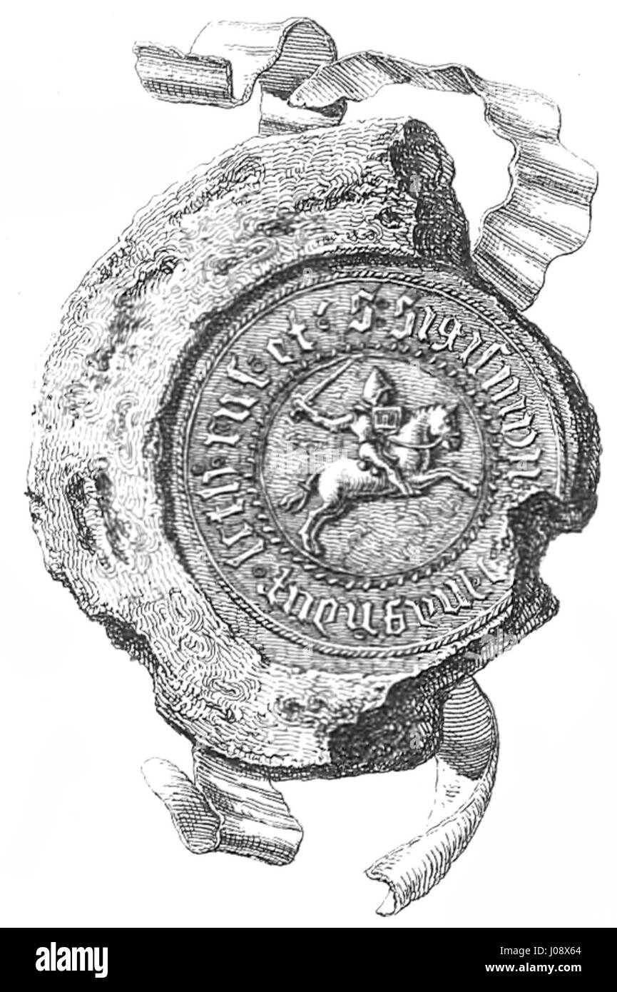 The seal of Sigismund Kestutaitis, a Lithuanian ruler, features ...
