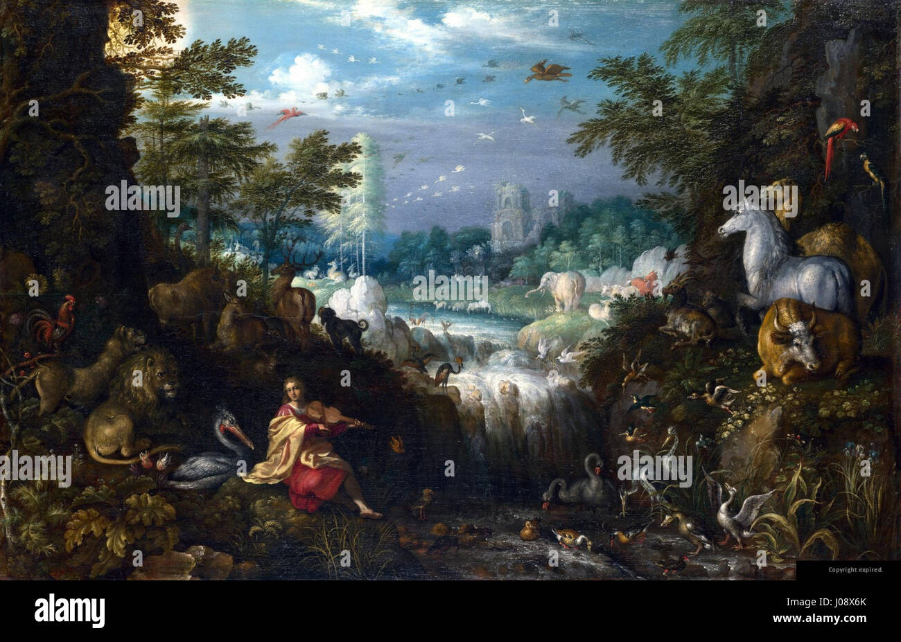 Roelant Savery’s 'Orpheus' from 1628 depicts the mythological figure of ...