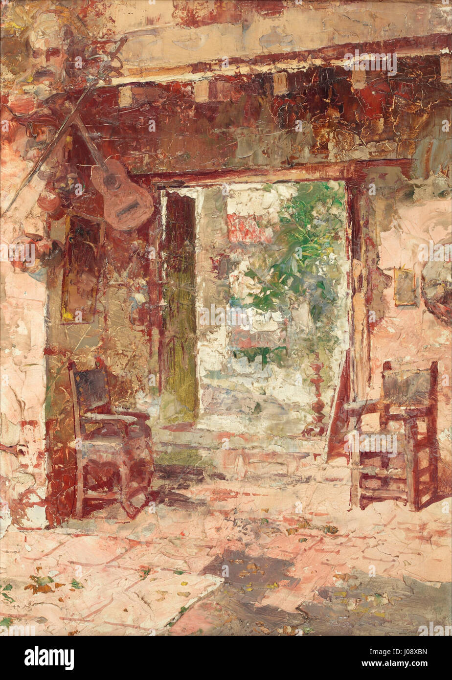 Teófilo Castillo's painting 'The Antiquarian's Shop' depicts a scene in ...