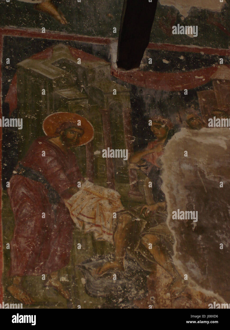 These frescos from St. Nicholas of Varos depict scenes from the ...