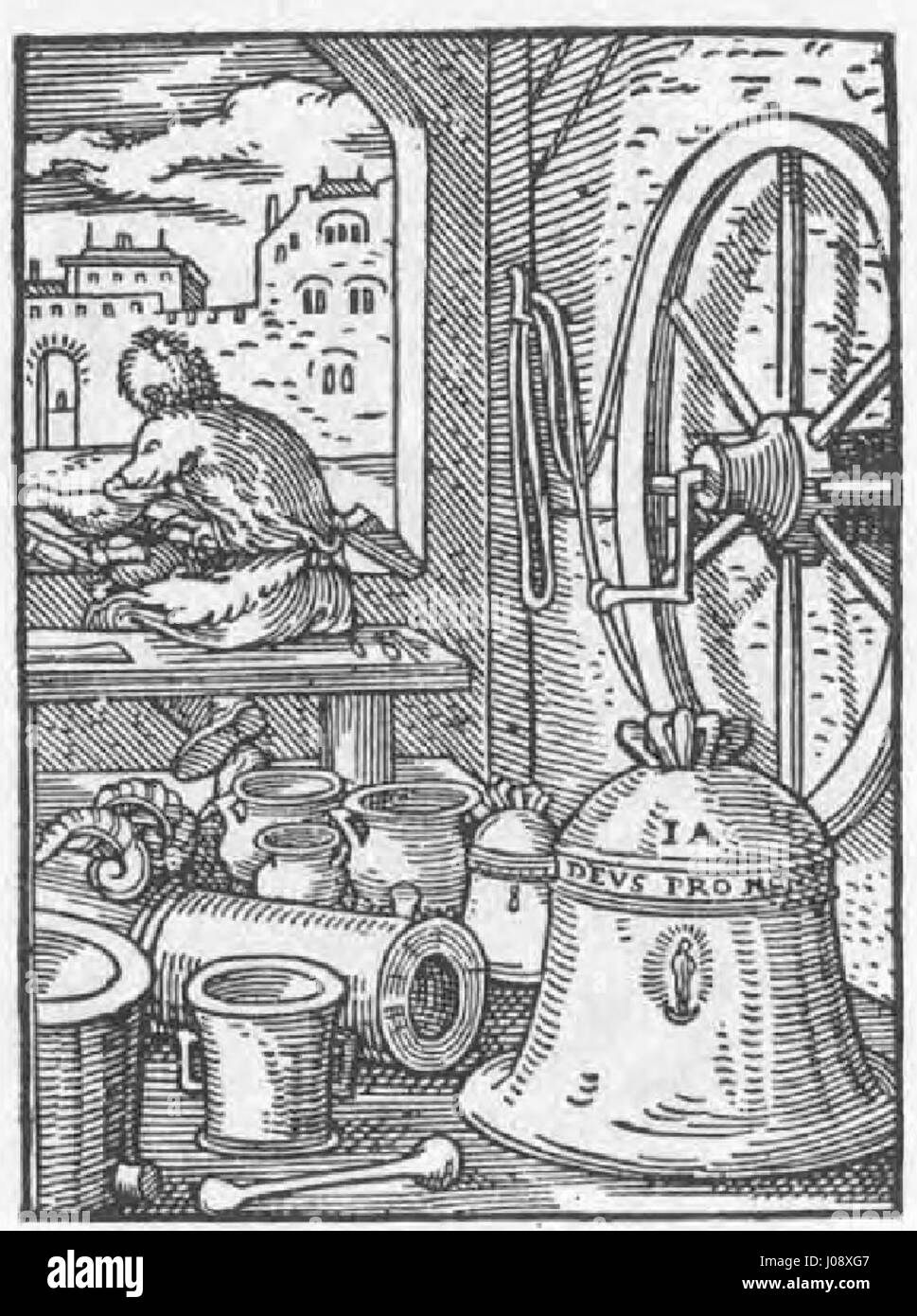 This 17th-century work by Stände Amman, 'Der Glockengiesser' (The ...