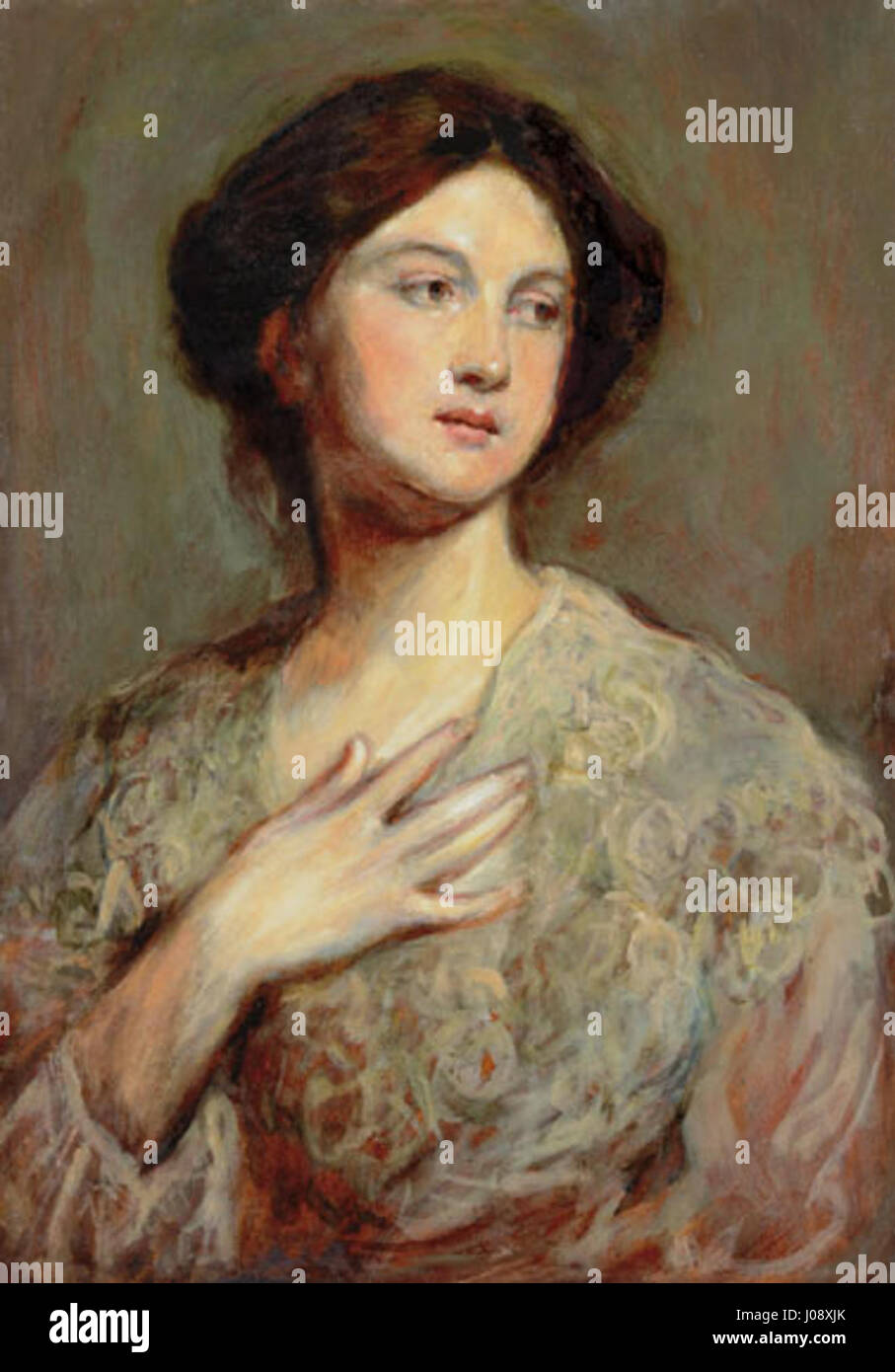 A portrait of a Székely woman, a member of the Székely ethnic group in ...