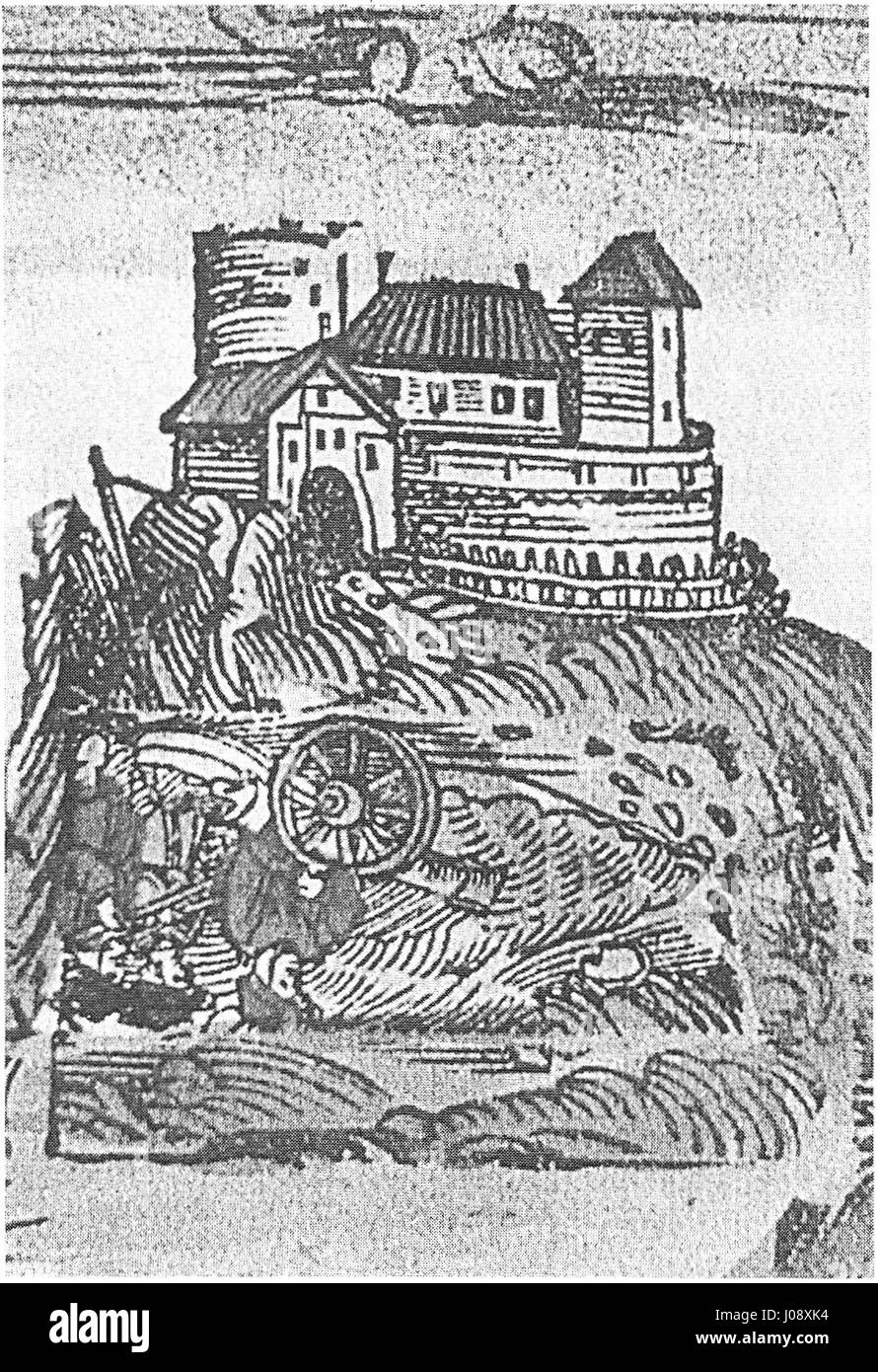 'Sträßendorf 1525' is an early 16th-century illustration depicting the ...