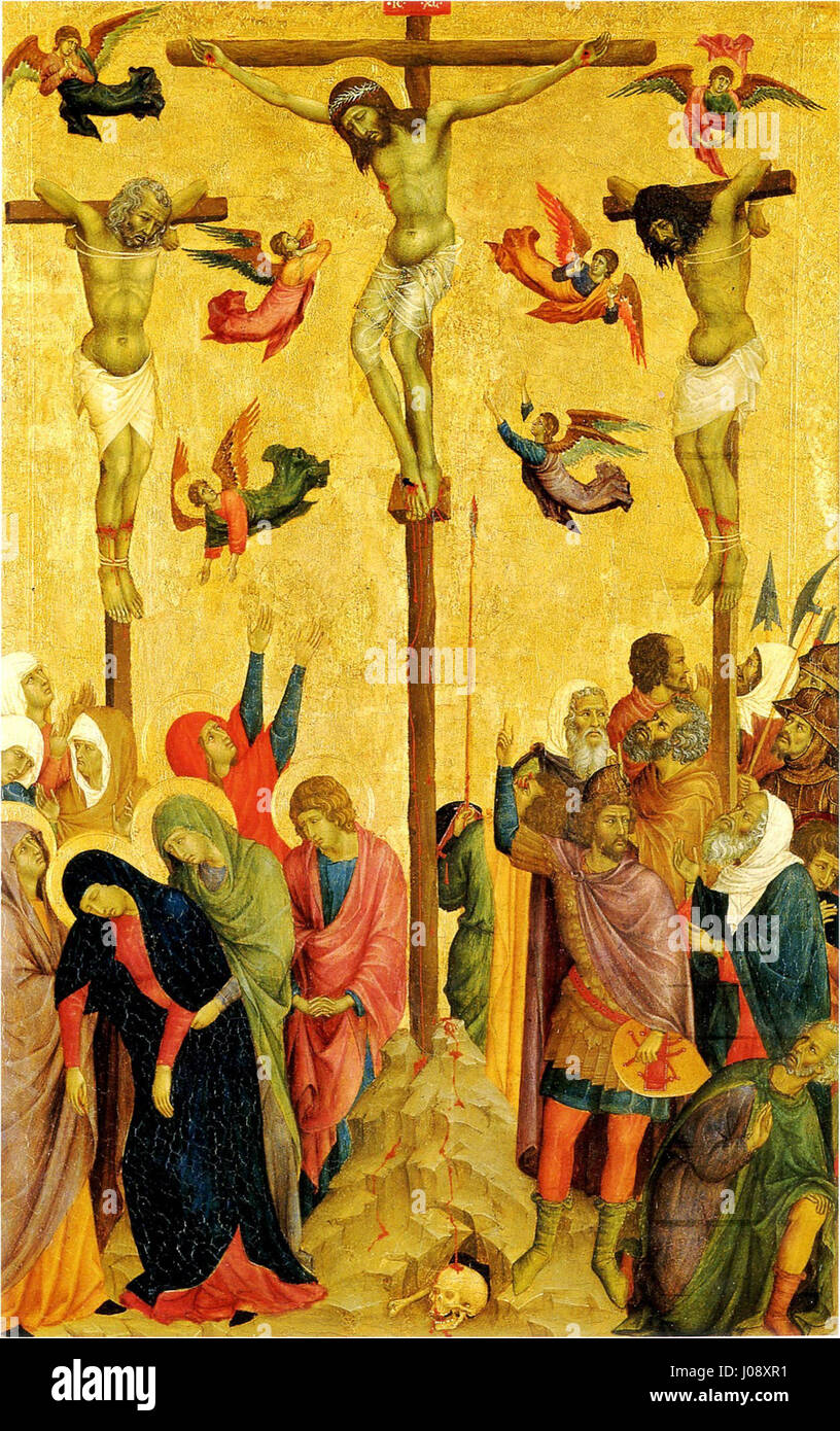 'The Crucifixion' (157) is a religious artwork depicting the sacrifice ...