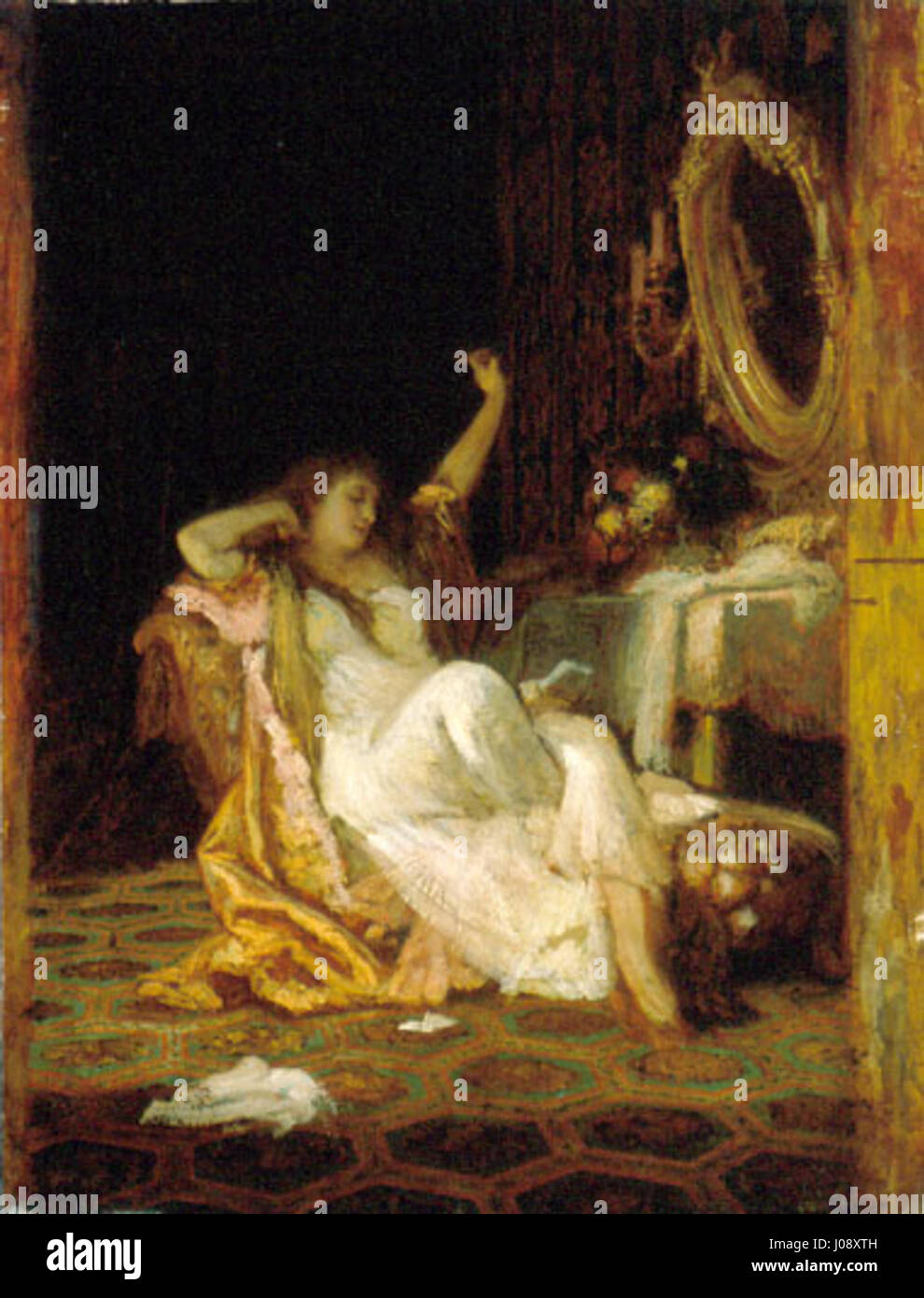 'Székely Woman Stretching' is a painting by Hungarian artist László ...