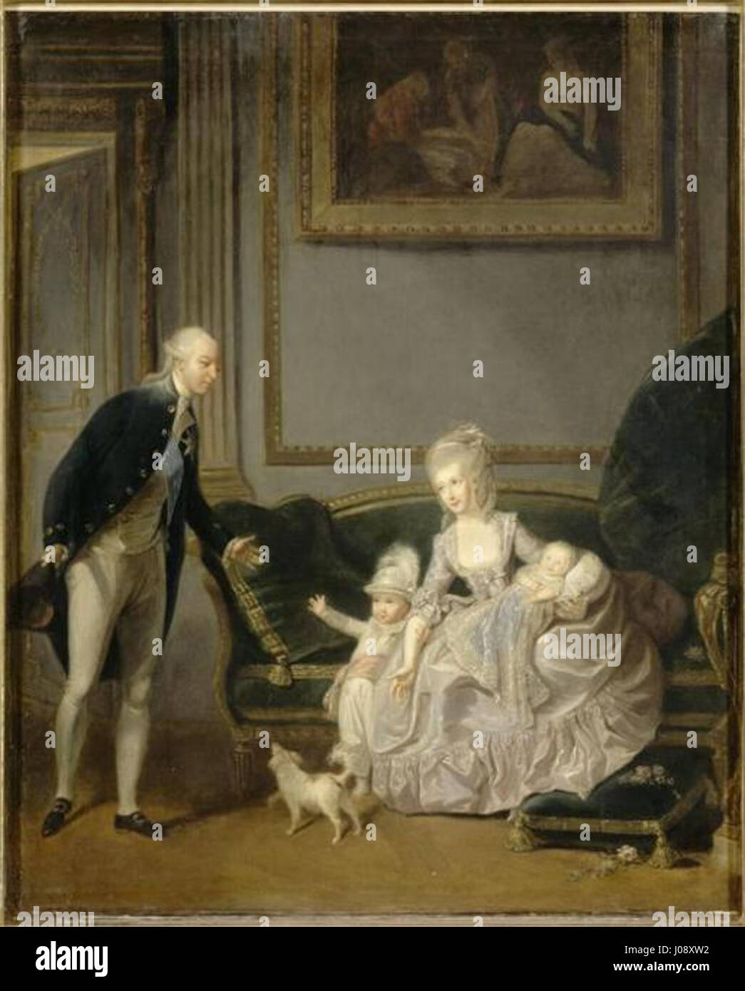 This historical portrait depicts the Duke and Duchess of Chartres ...