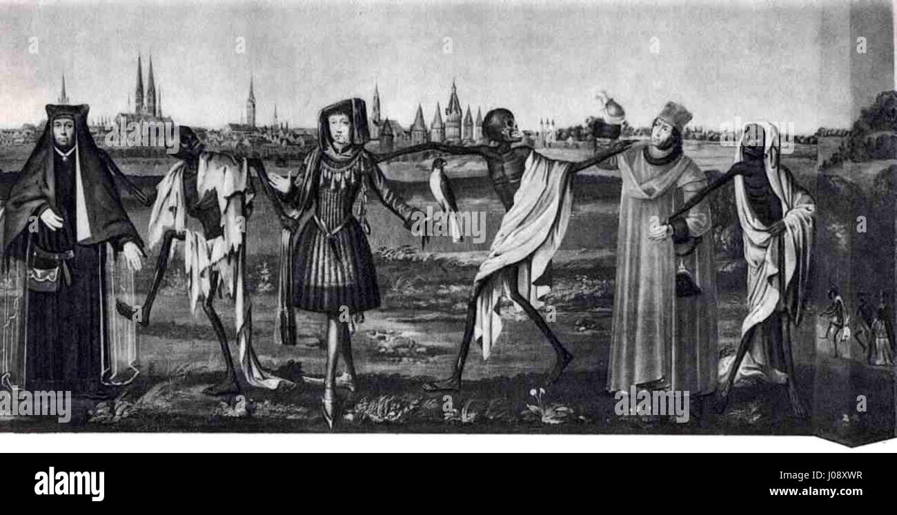 'Totentanz Lübeck 54' refers to a representation of the Danse Macabre ...