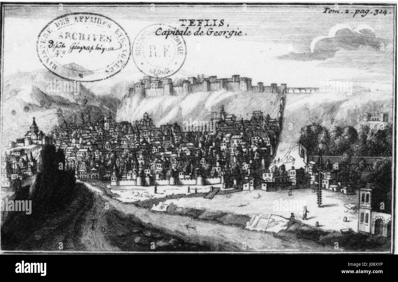 'Tournefort. Teflis, capitale de Géorgie' depicts Tbilisi (Teflis), the ...
