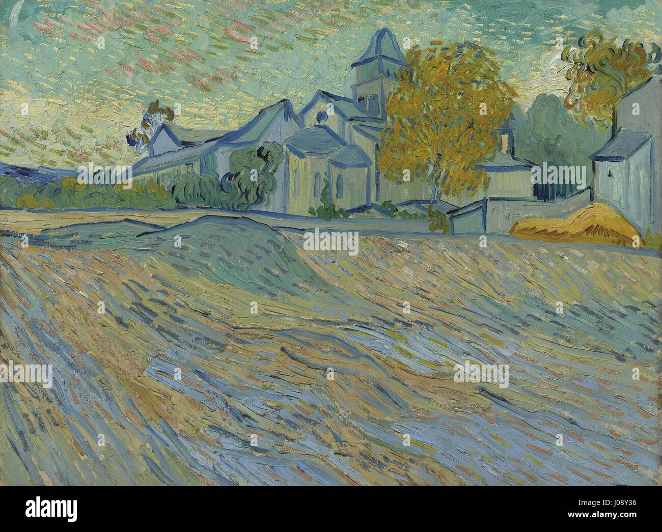 'Vue de l'asile et de la Chapelle de Saint-Rémy' by Vincent van Gogh ...