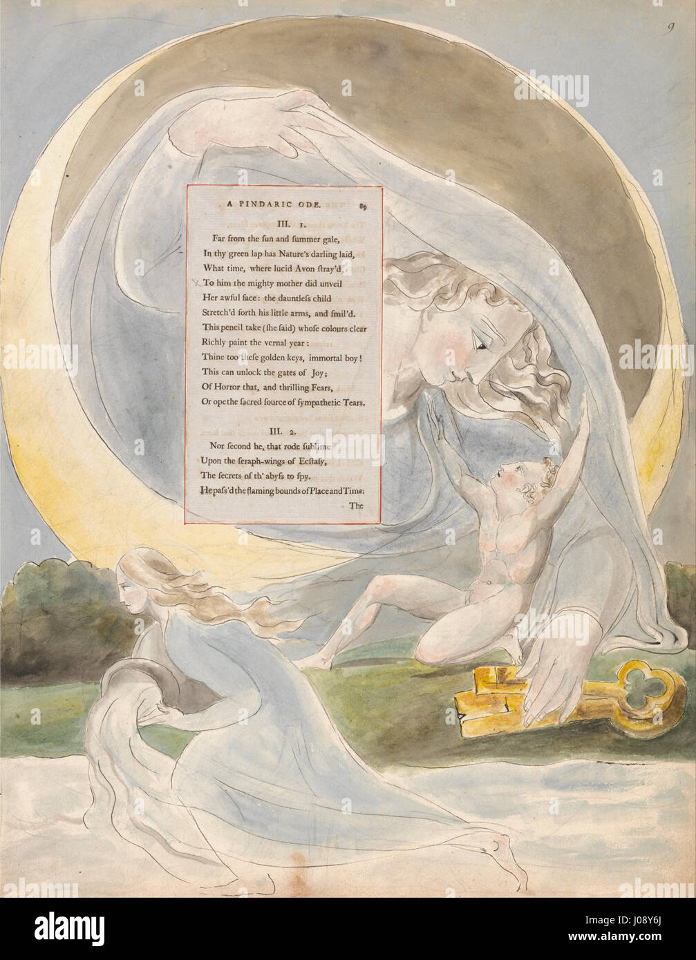 'The Progress of Poesy' is a watercolor illustration by William Blake ...