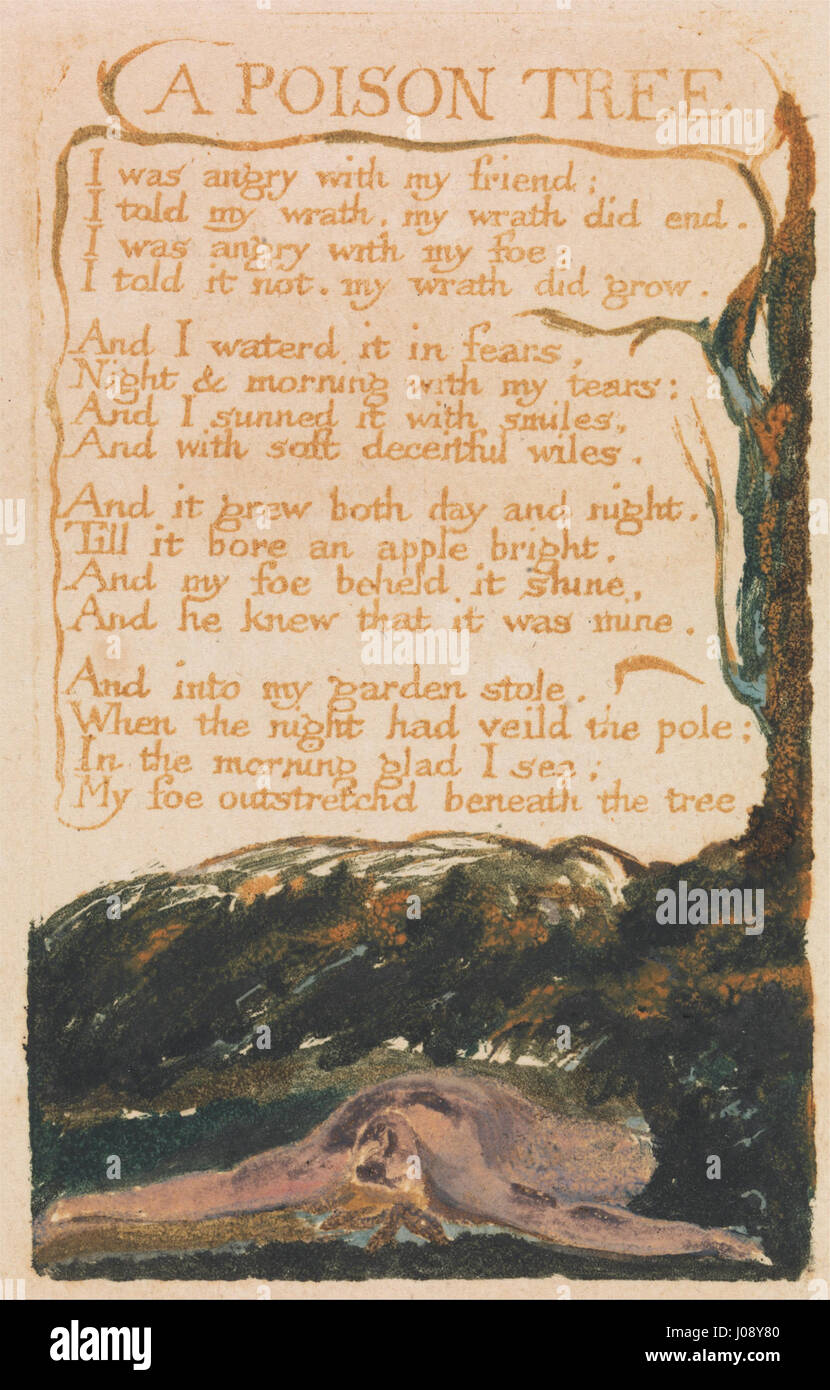 William blake a poison tree hi-res stock photography and images - Alamy