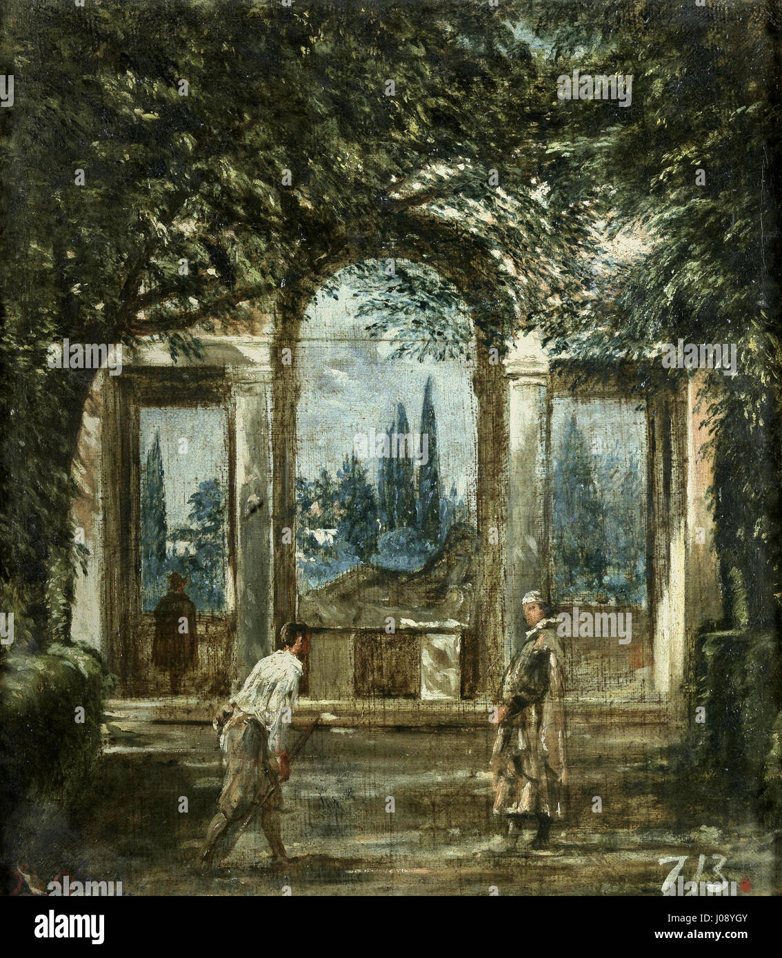 This view of the garden at Villa Medici in Rome captures the serene ...