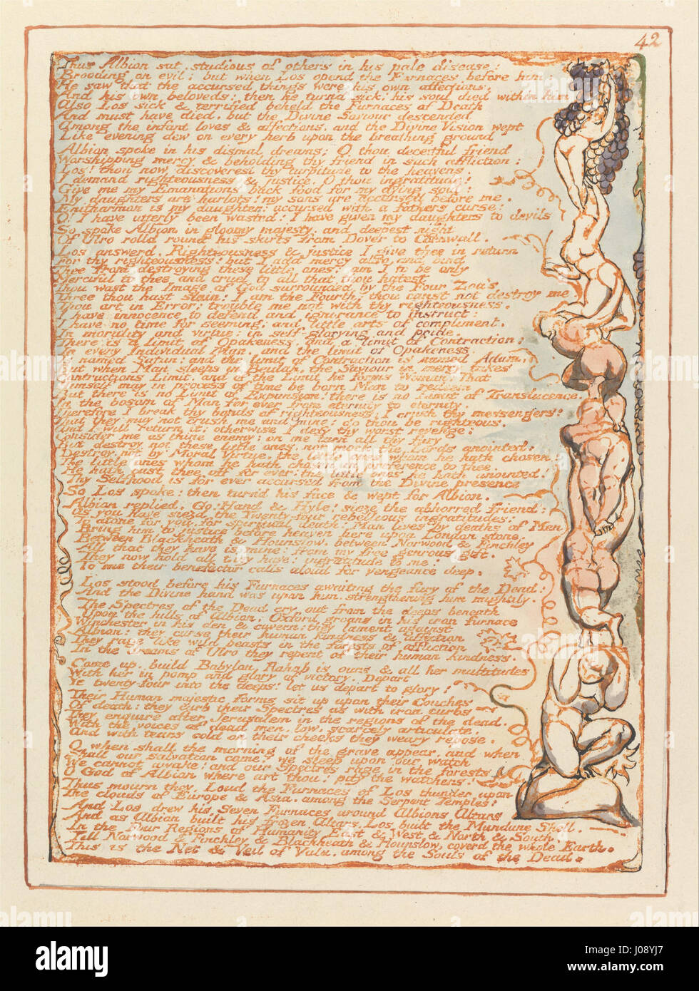 William Blake’s *Jerusalem*, Plate 42, features allegorical ...