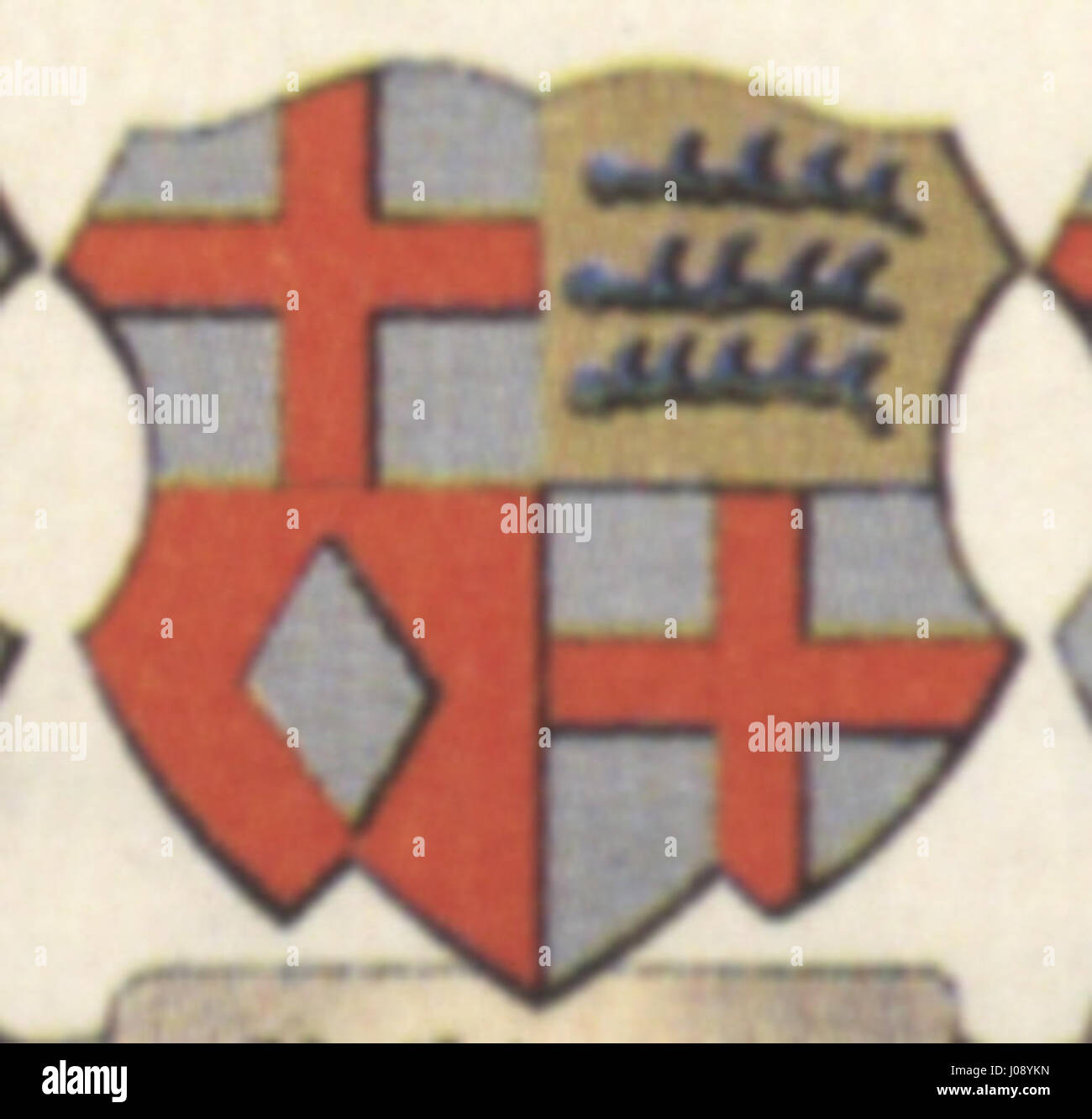A depiction of the coat of arms of the Bishops of Constance ...