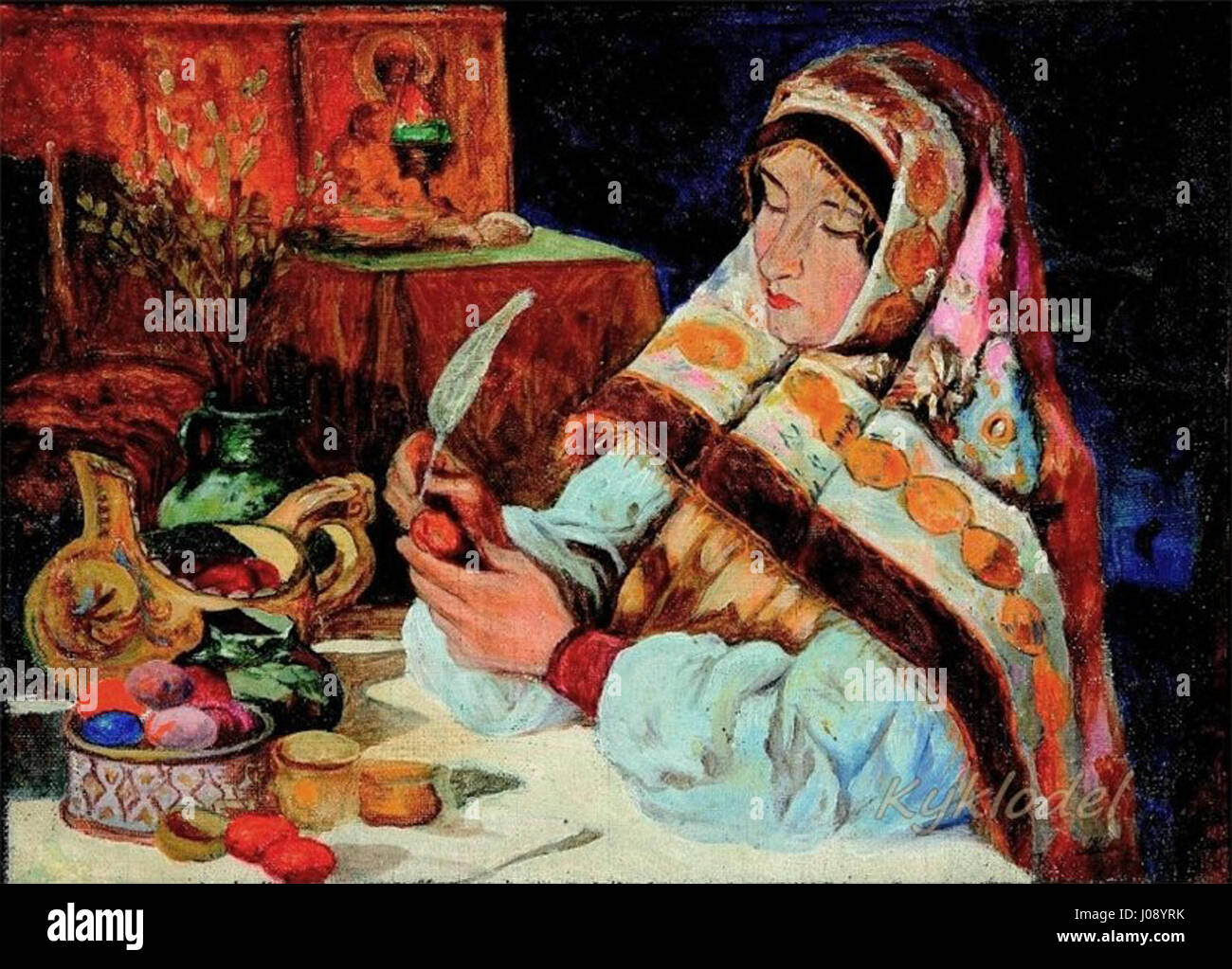 'Жертвоприношение Феникса' (The Phoenix Sacrifice) is a 1916 painting ...