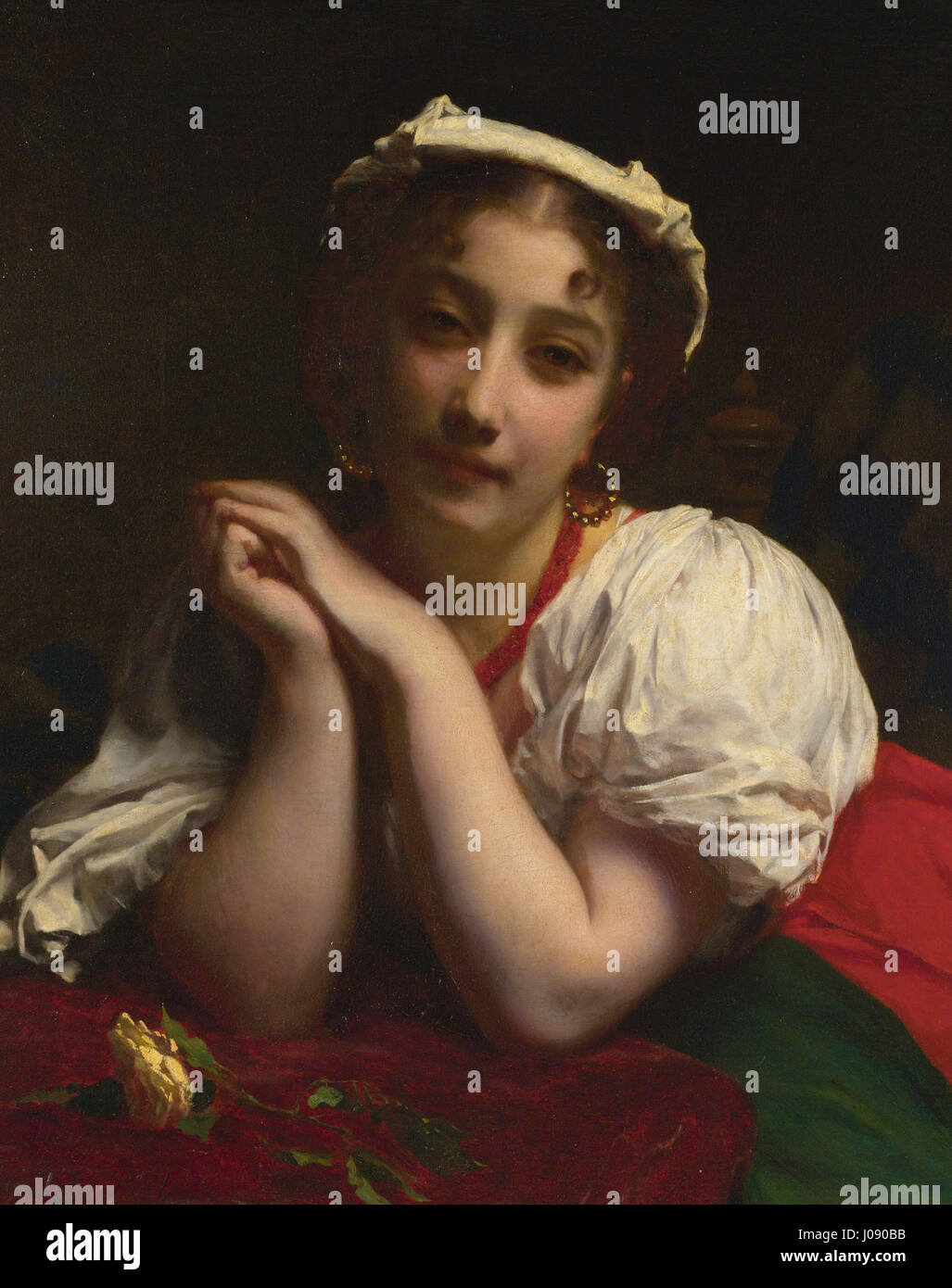 'Young Italian Woman' by Étienne Adolphe Piot is a portrait painting ...