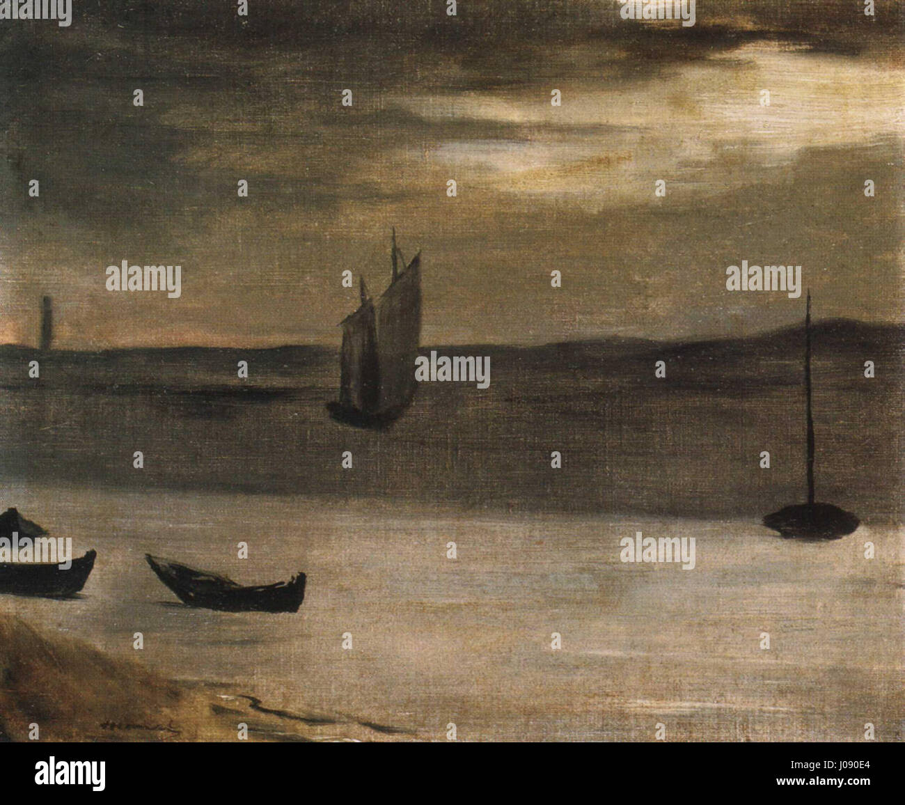 'Le Bassin d'Arcachon' by Édouard Manet depicts the serene coastal ...