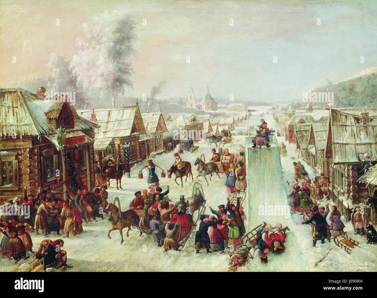 'Древняя Русь' (Ancient Rus) by Asgei Simonov is a painting depicting ...