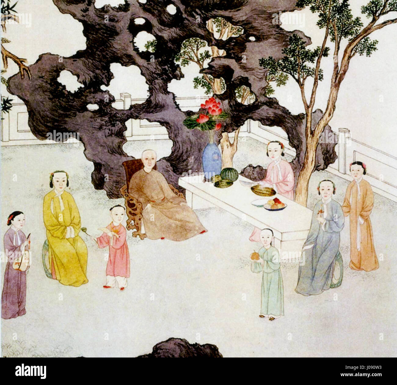 Zhang Daqian’s 'Five Blessings' showcases traditional Chinese symbolism. The work represents ...