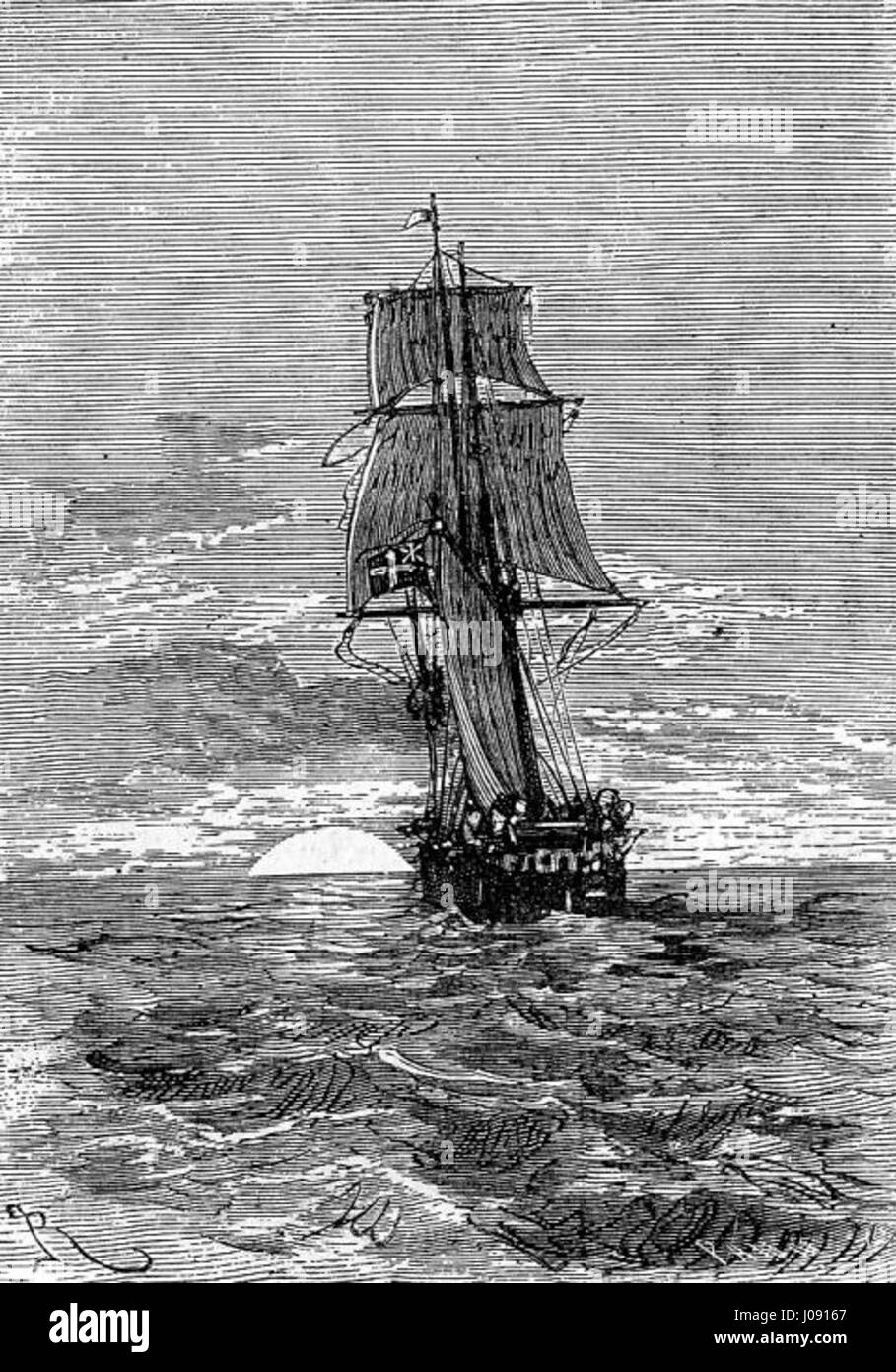 Édouard Riou's illustration *The Children of Captain Grant* depicts the ...