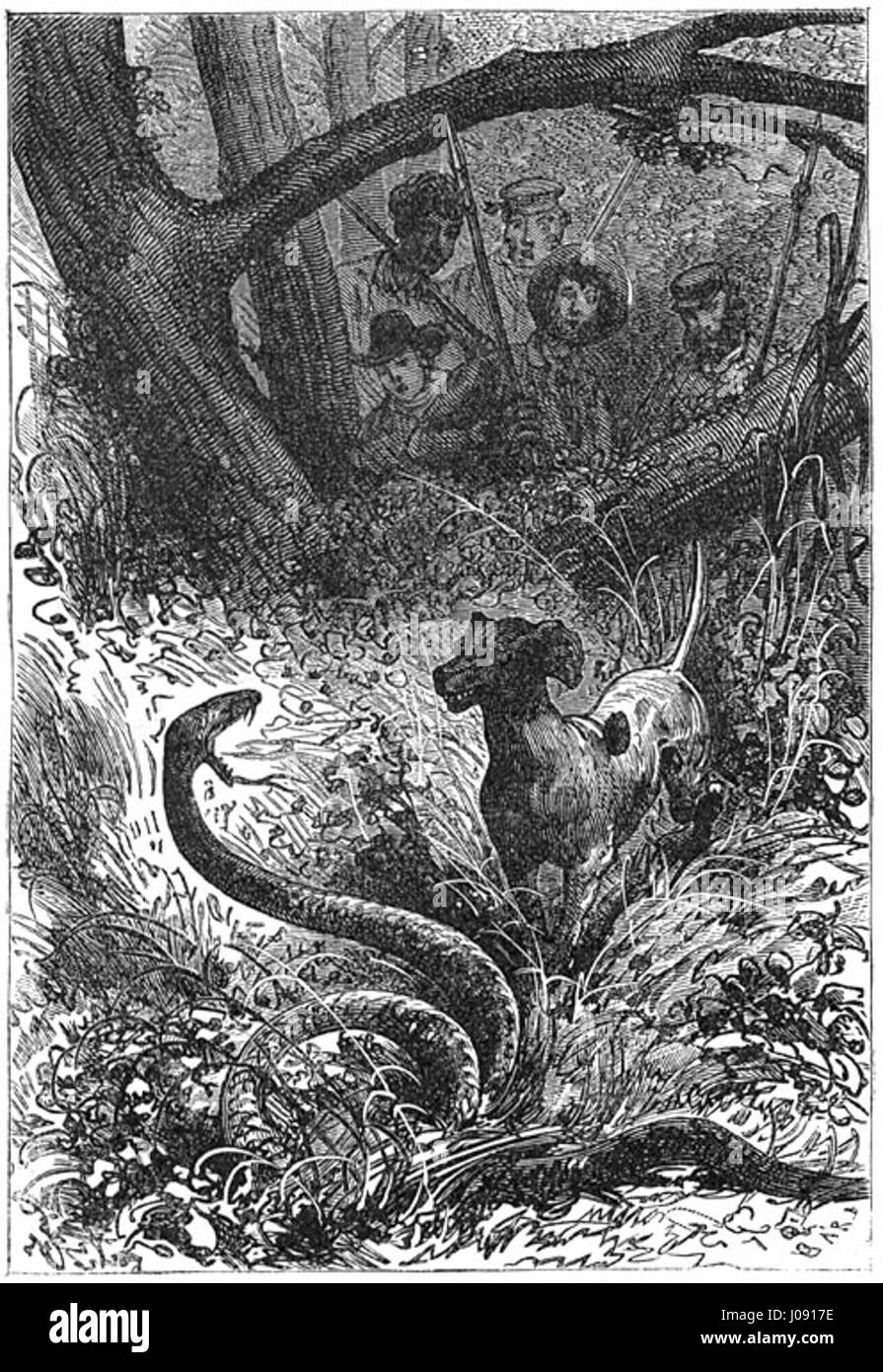 'The Mysterious Island' by Jules Férat is a dramatic painting that ...