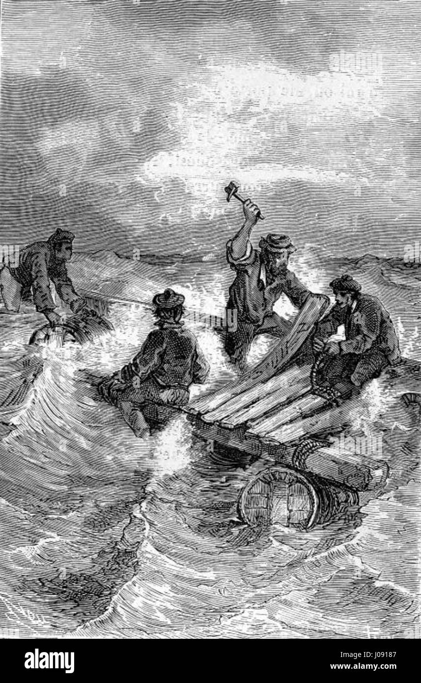 'The Children of Captain Grant' by Édouard Riou illustrates scenes from ...