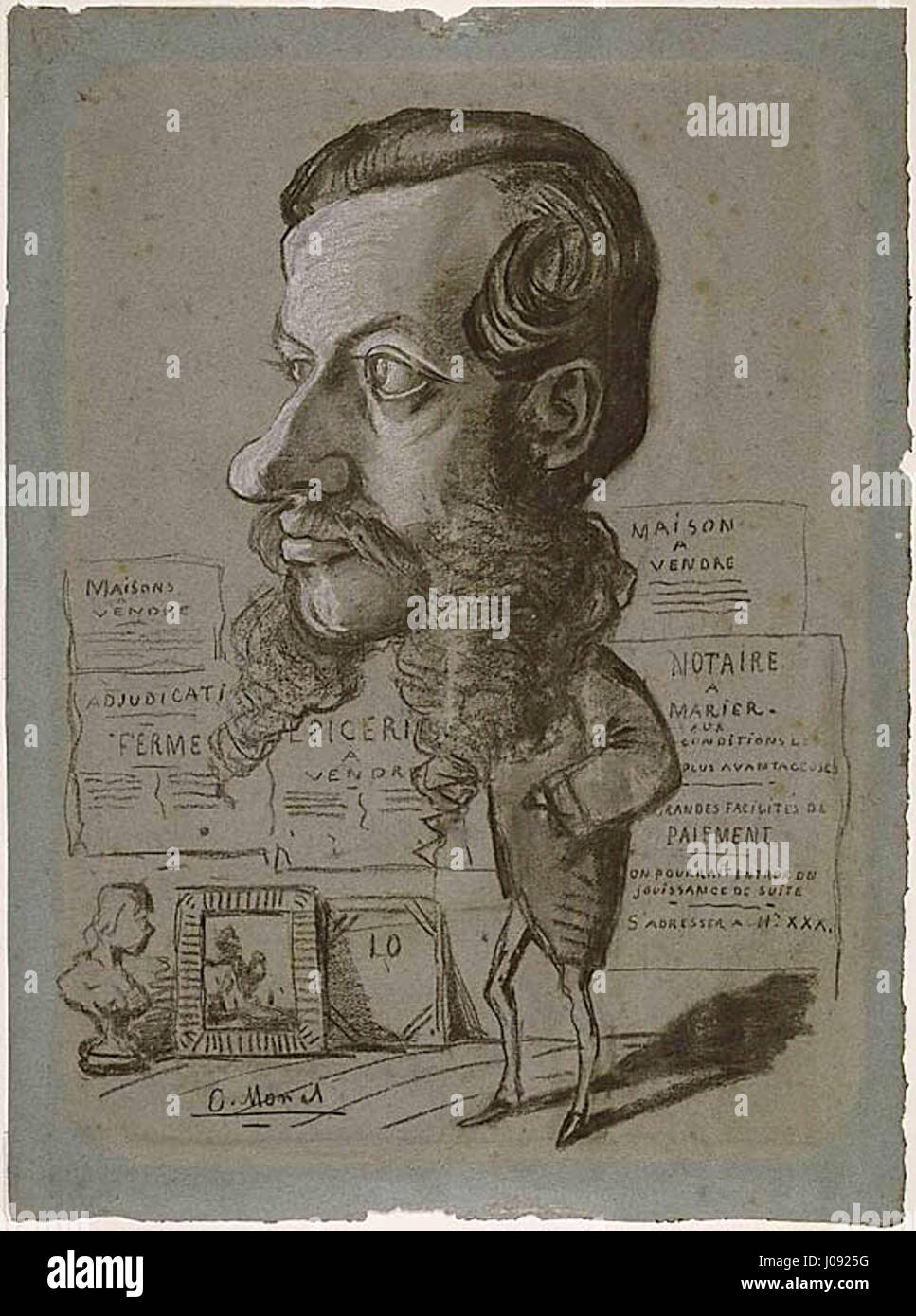 Claude Monet’s caricature of Léon Manchon, an influential figure in the ...