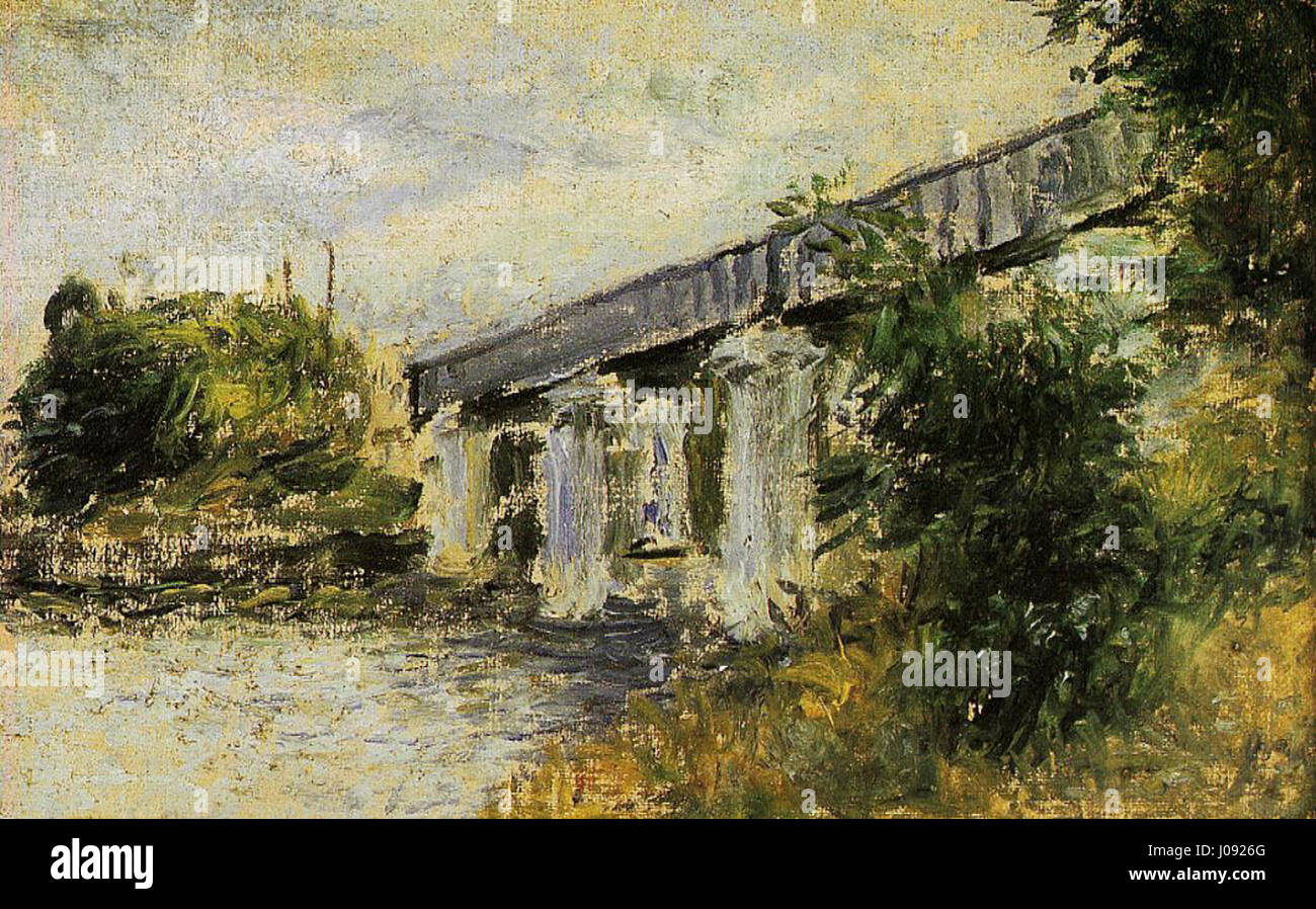 Claude Monet's 'The Railway Bridge at Argenteuil' depicts a modern ...