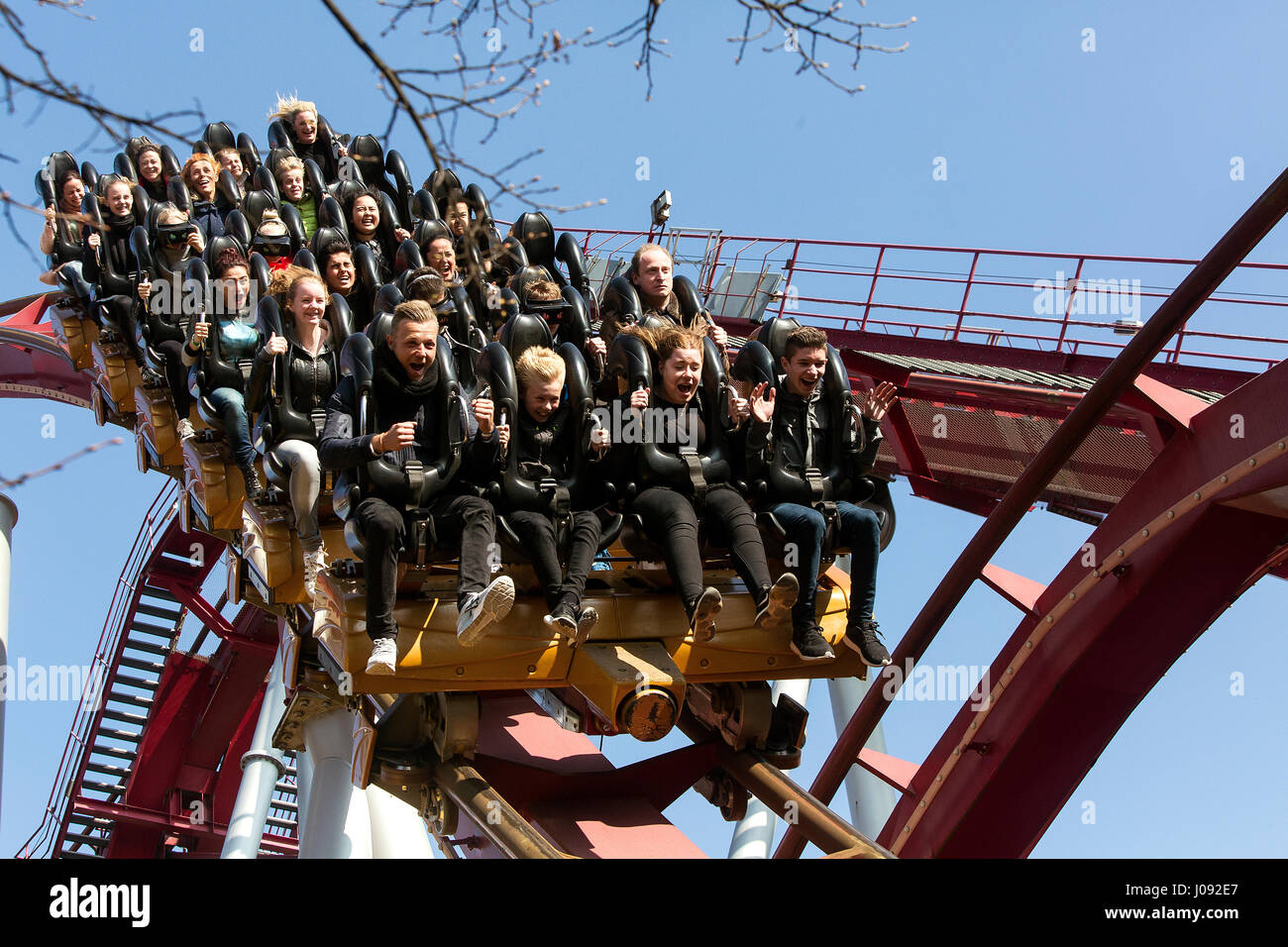 The 'Demon* rollercoaster In Tivoli, Copenhagen. The 'Demon ...