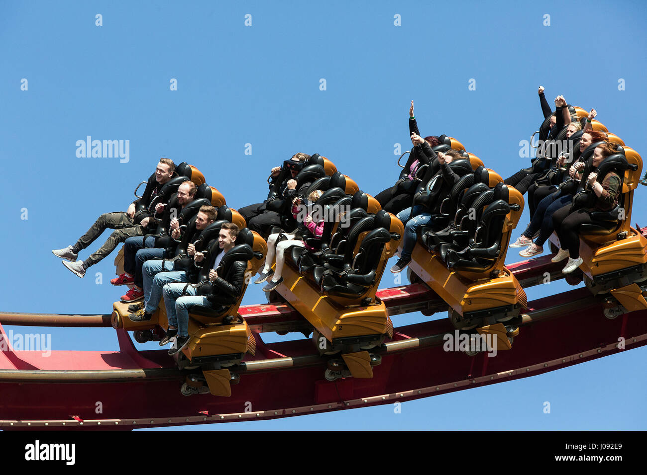 The 'Demon* rollercoaster In Tivoli, Copenhagen. The 'Demon ...