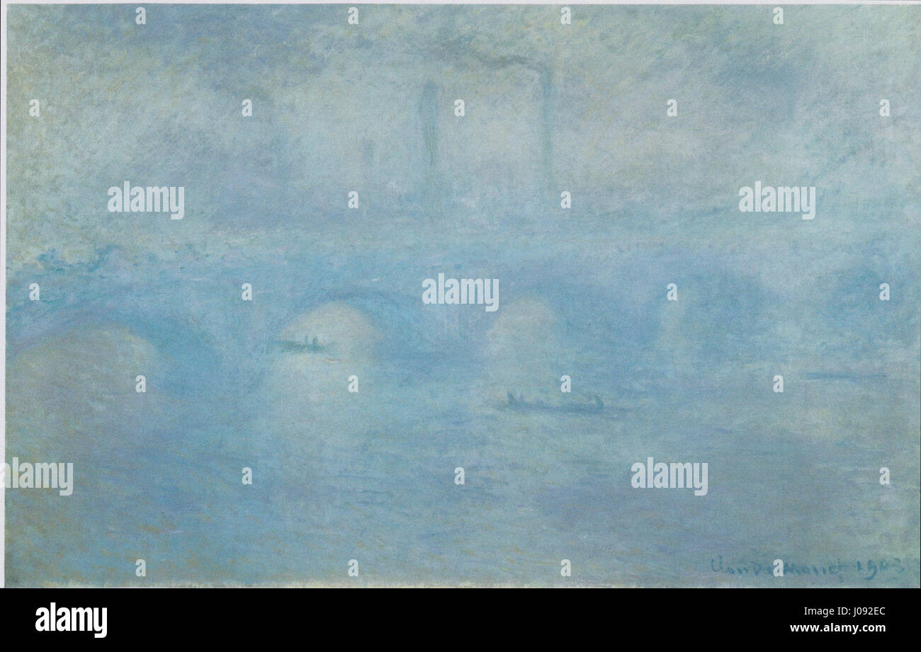 Claude Monet's 'Waterloo Bridge' (1903) is part of his iconic series ...