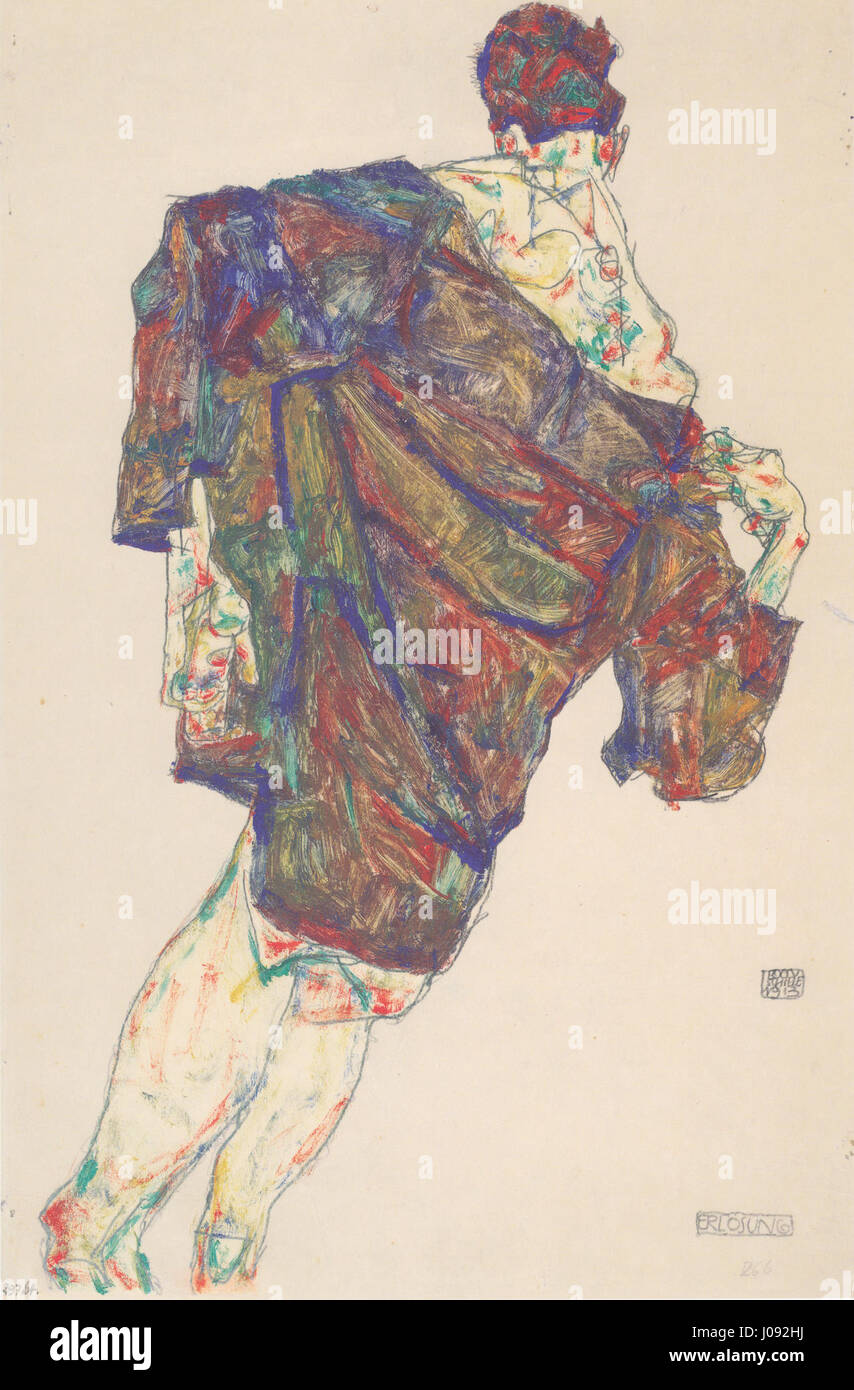 Egon Schiele’s 'Erlösung' (1913) portrays an emotional and intense ...