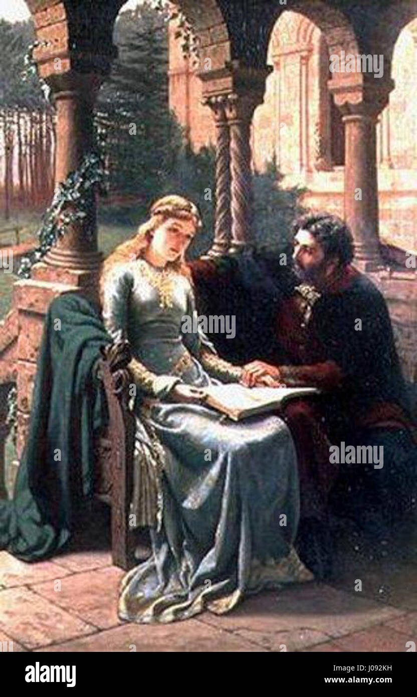 *Abaelard und seine Schülerin Heloisa* by Edmund Blair Leighton depicts ...