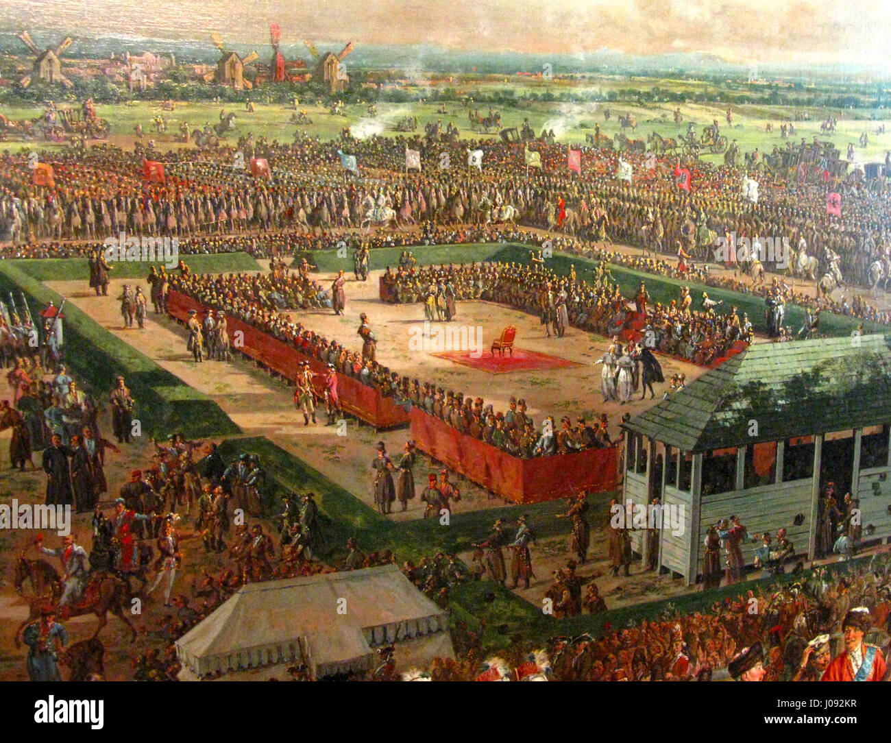 The detail from the painting depicting the election of Stanislaw August ...