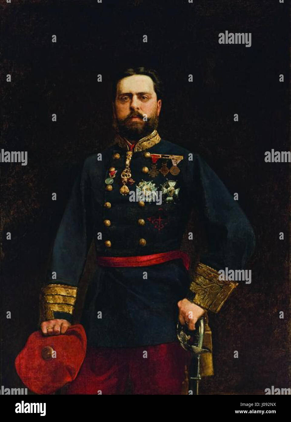 This portrait of Carlos de Borbón, displayed in the Museum of Carlism ...