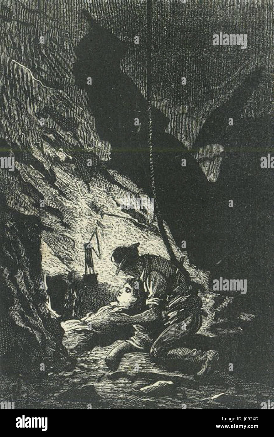 Jules Férat's 'The Child of the Cavern' is a painting that depicts a ...