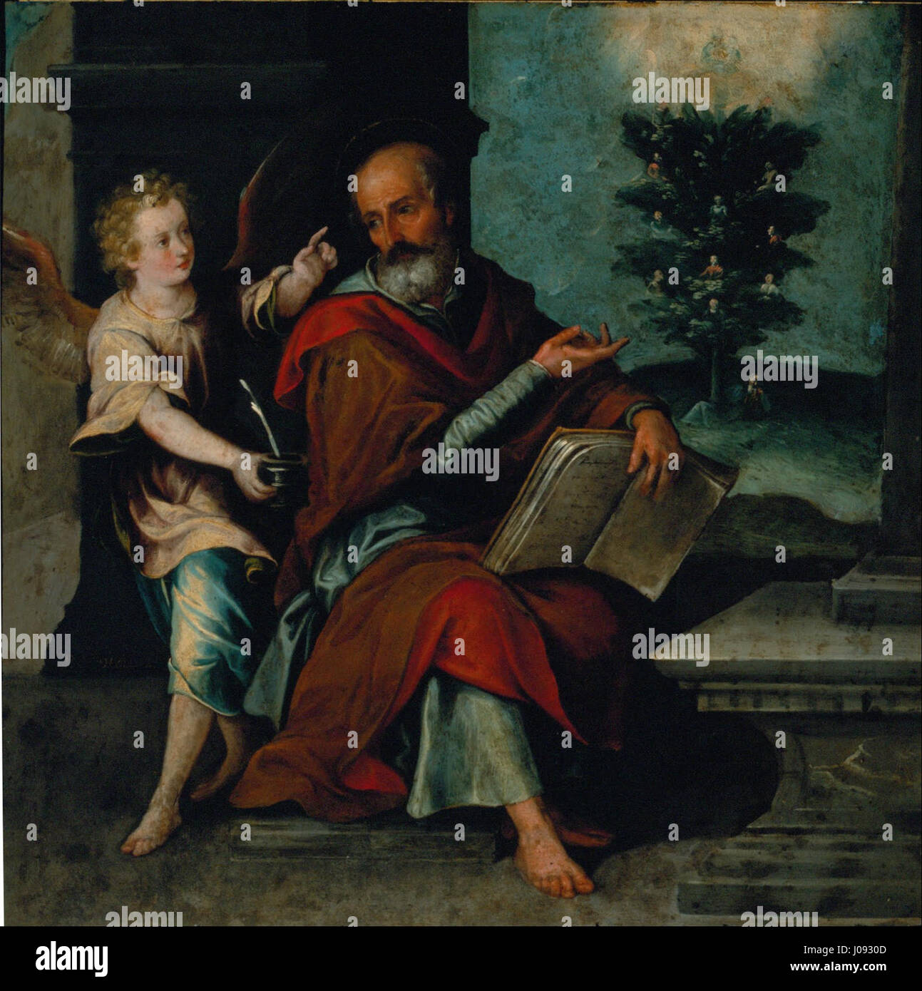 Baltasar de Echave Ibía’s *Saint Matthew* depicts the biblical figure ...