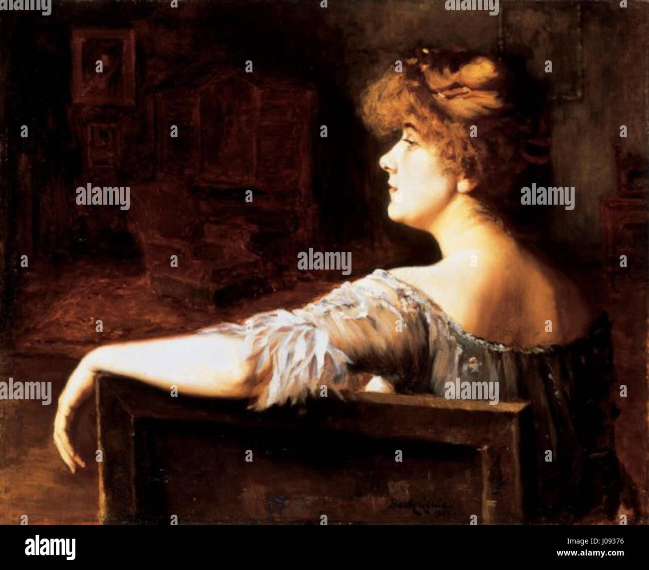 This portrait by Basch Emília, titled 'Mókus in the Red Saloon ...
