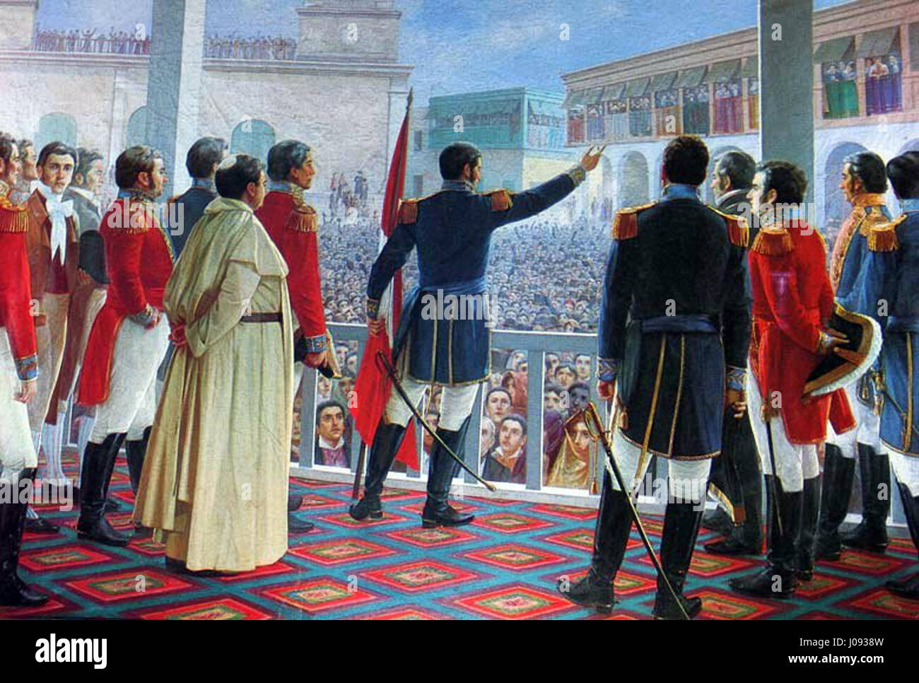 'La Independencia del Perú' depicts the historic event of Peru's ...
